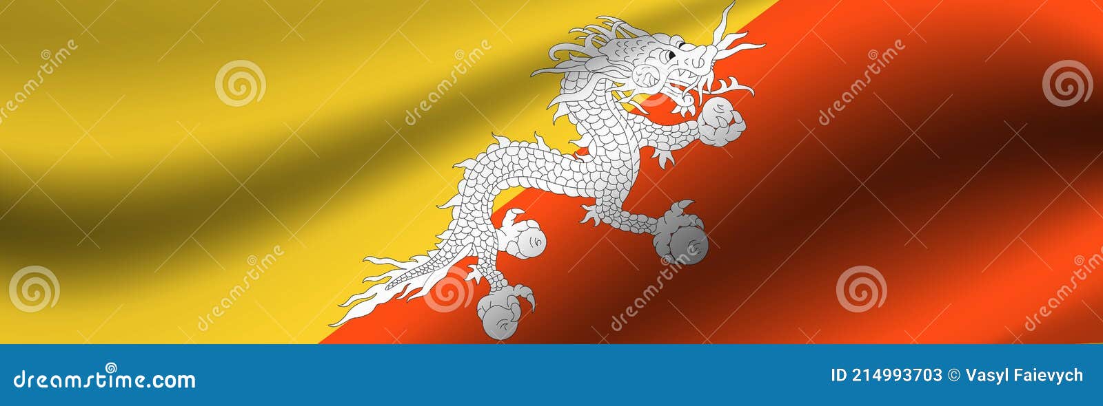 Banner with the Flag of Butane. Fabric Texture of the Flag of Butane ...