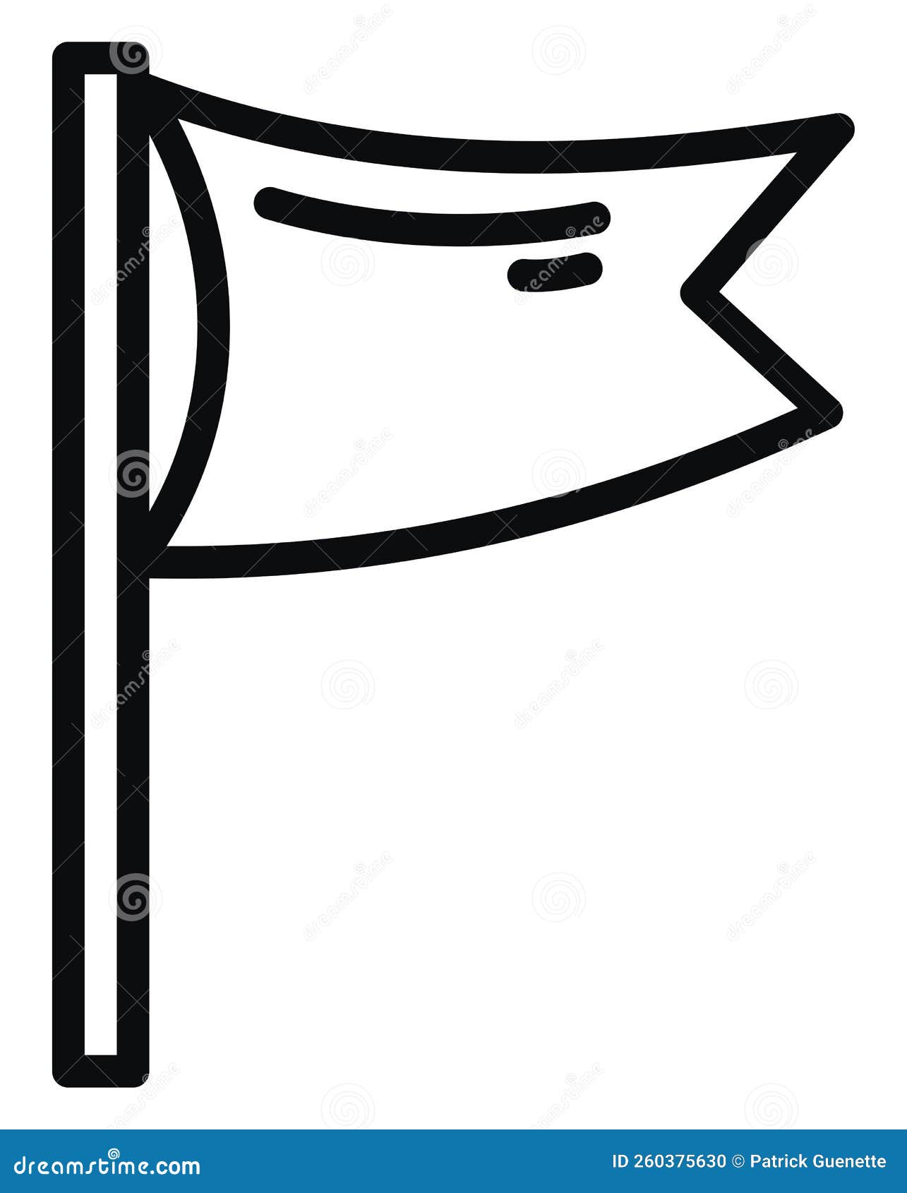 Banner flag, icon stock vector. Illustration of placard - 260375630