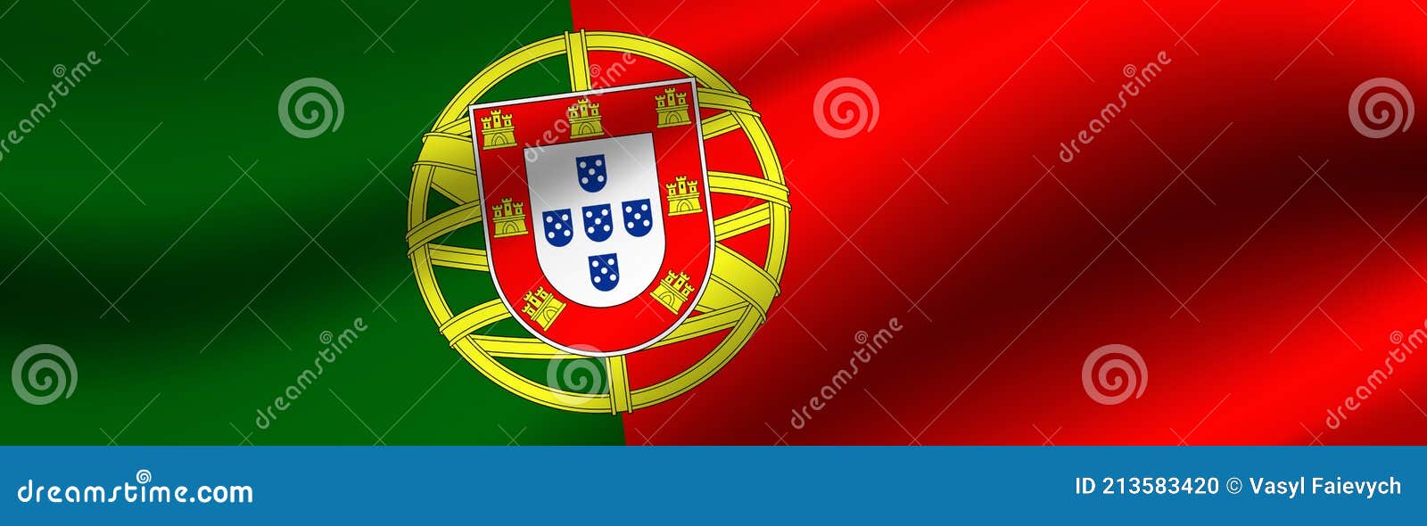 Banner with the Flag of Portugal. Fabric Texture of the Flag of ...