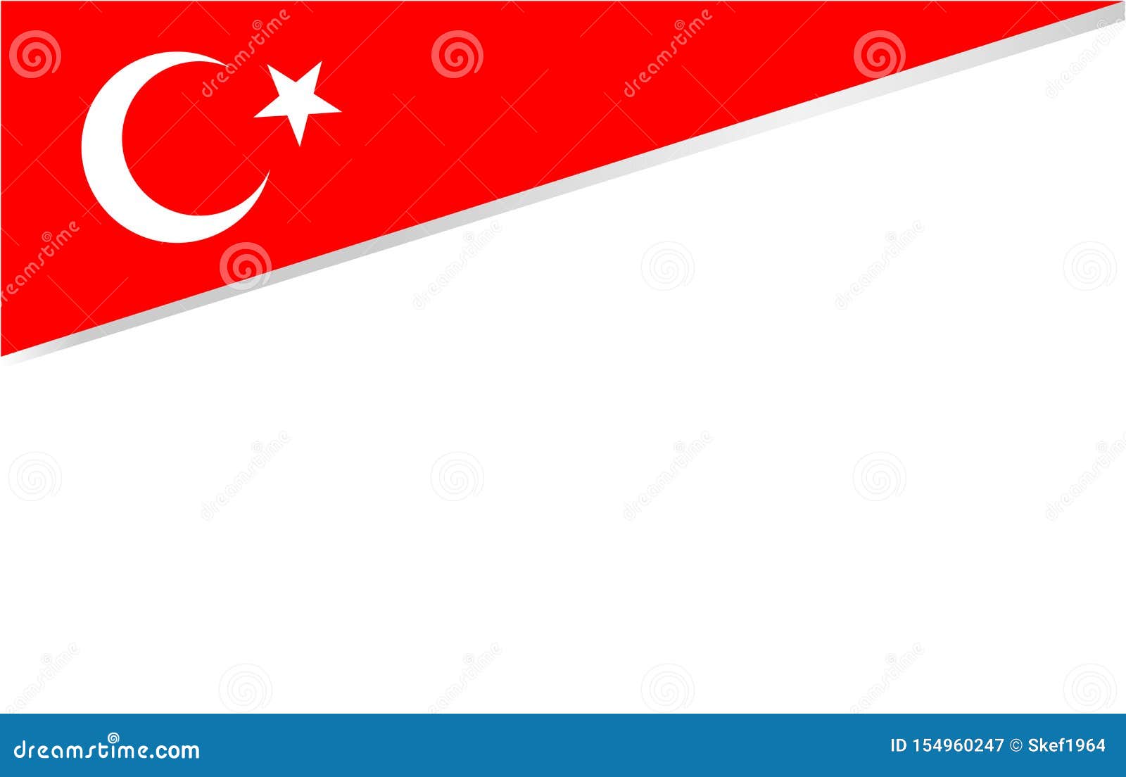 Turkish Flag Corner Symbol Border Frame. Stock Vector - Illustration of ...