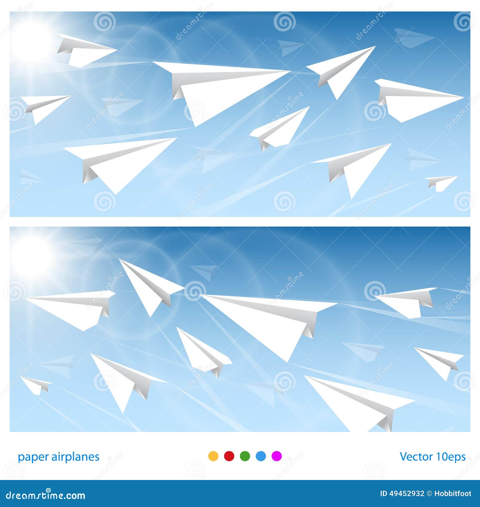 Banner flights stock vector. Illustration of banner, continuous - 49452932