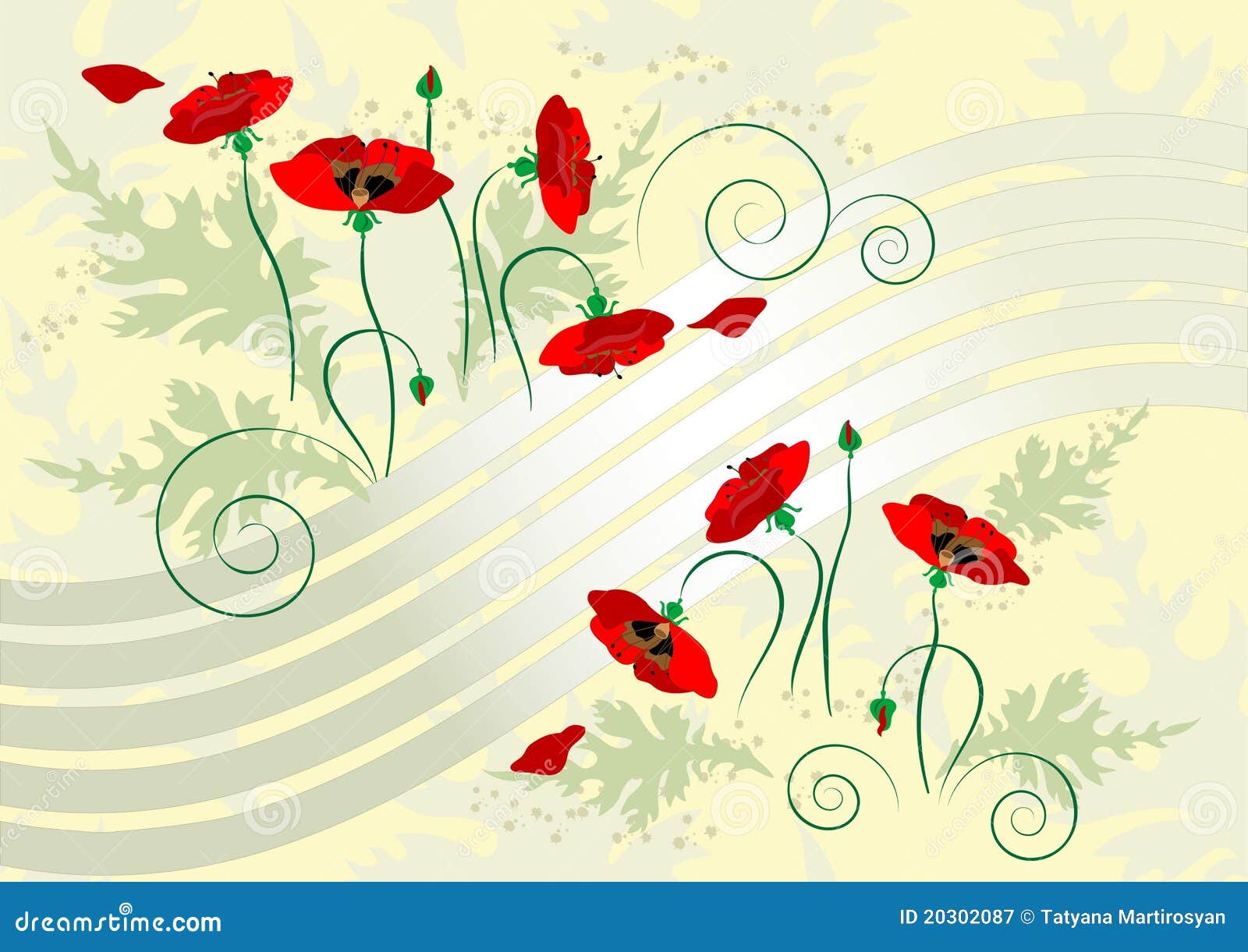 Banner with Flover Poppy. Banner. Stock Vector - Illustration of shape ...