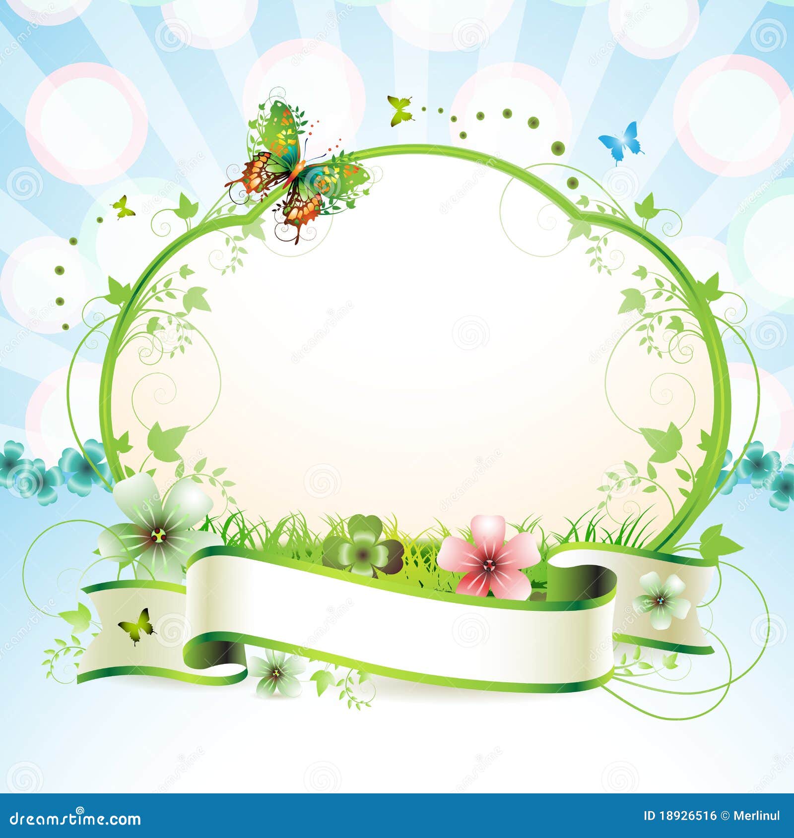 Banner with flowers stock vector. Illustration of floral - 18926516