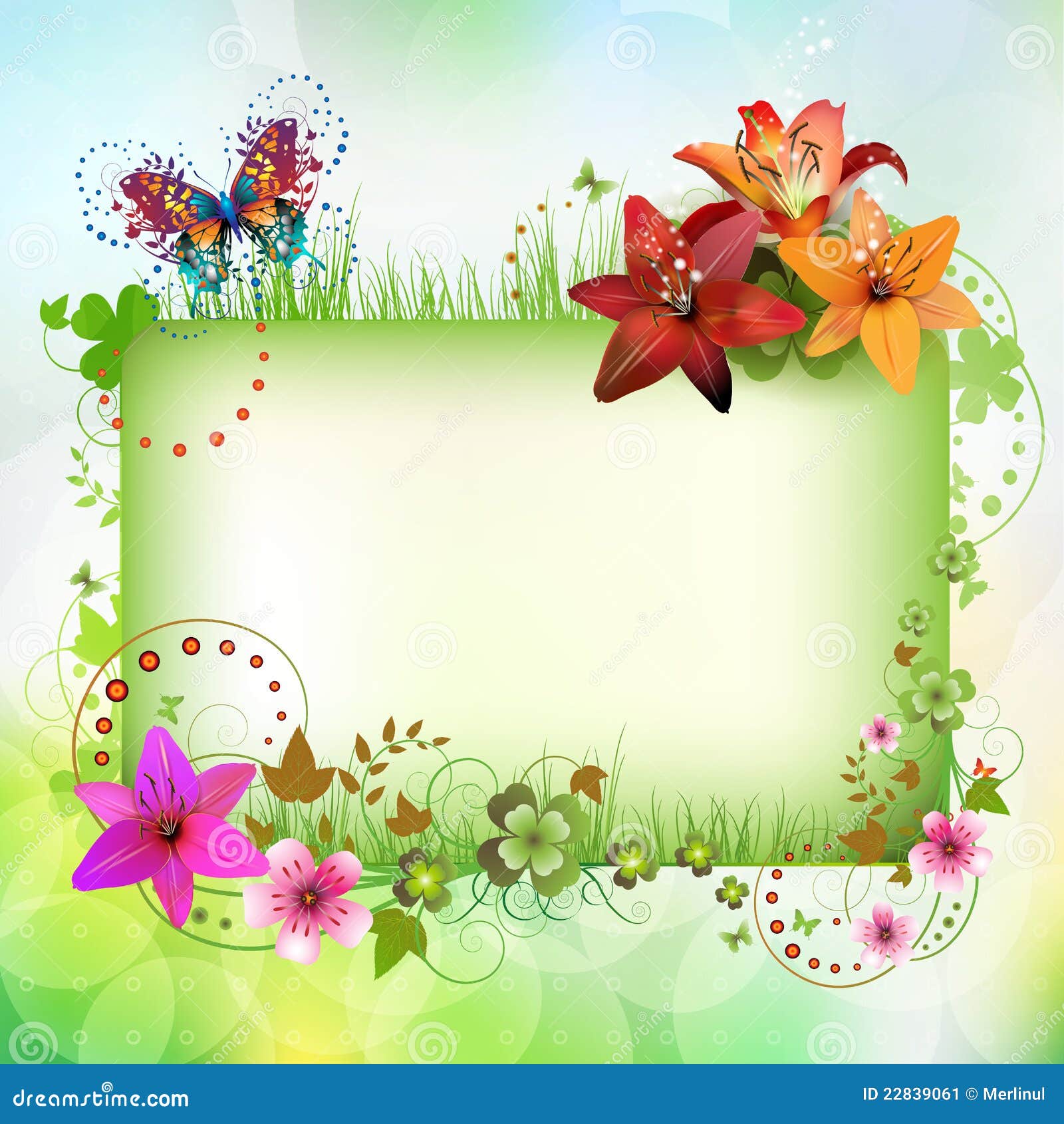 Banner with flowers stock vector. Illustration of organic - 22839061