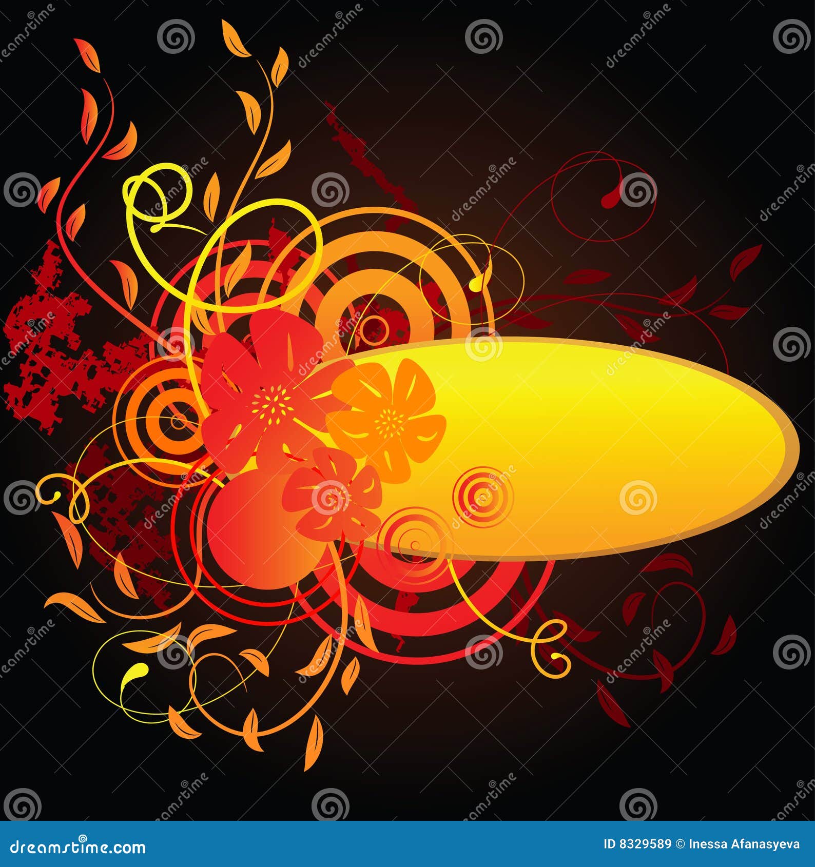 Banner with flowers stock vector. Illustration of creative - 8329589