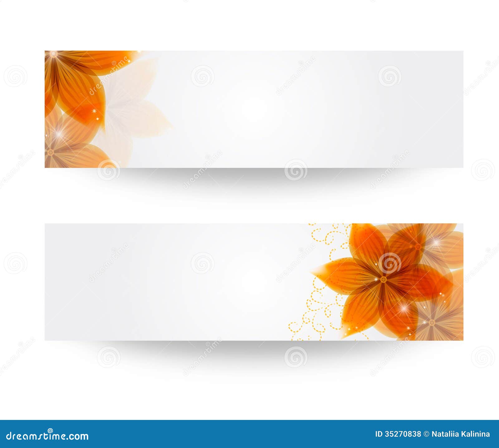 Banner with flowers stock vector. Illustration of beauty - 35270838