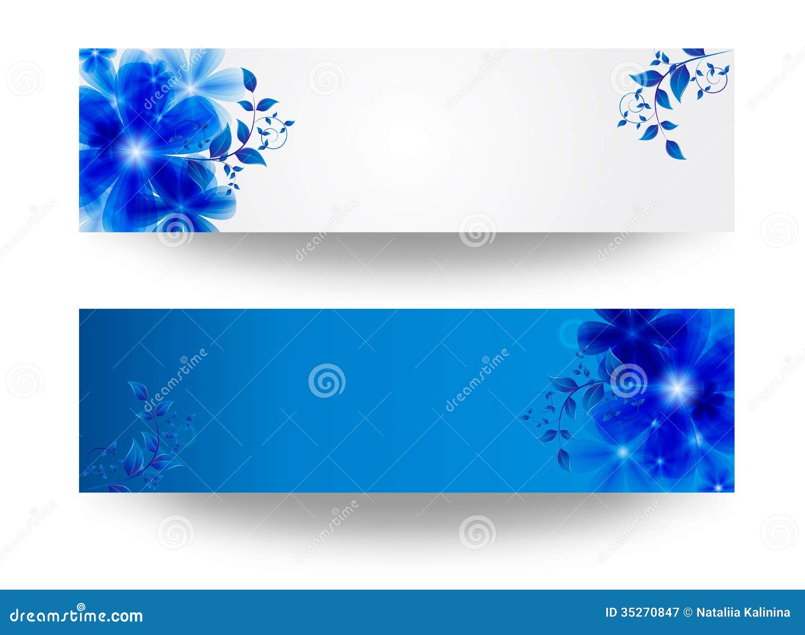 Banner with flowers stock vector. Illustration of flower - 35270847
