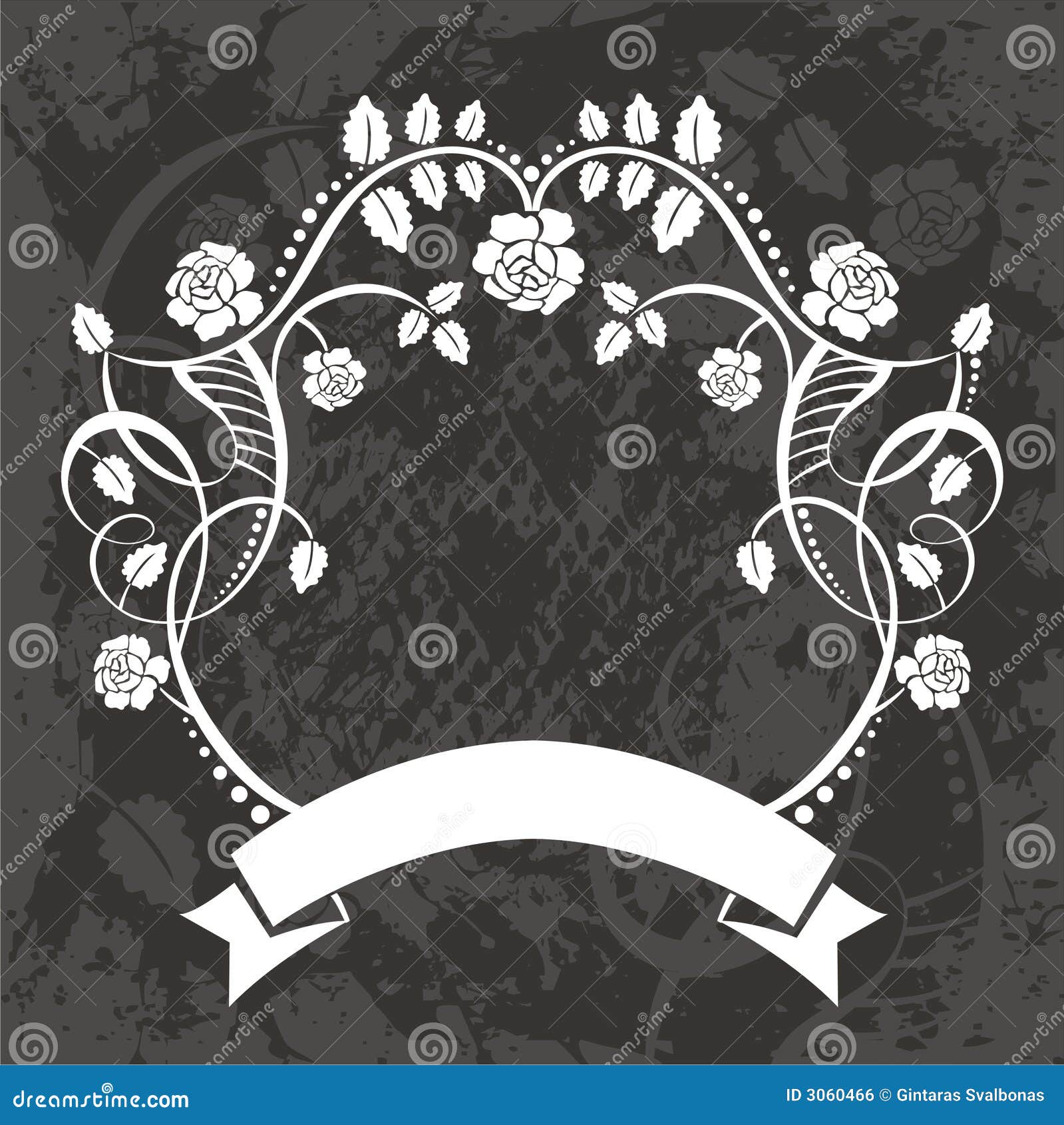 Banner with Flowers and Vines Stock Vector - Illustration of roses ...
