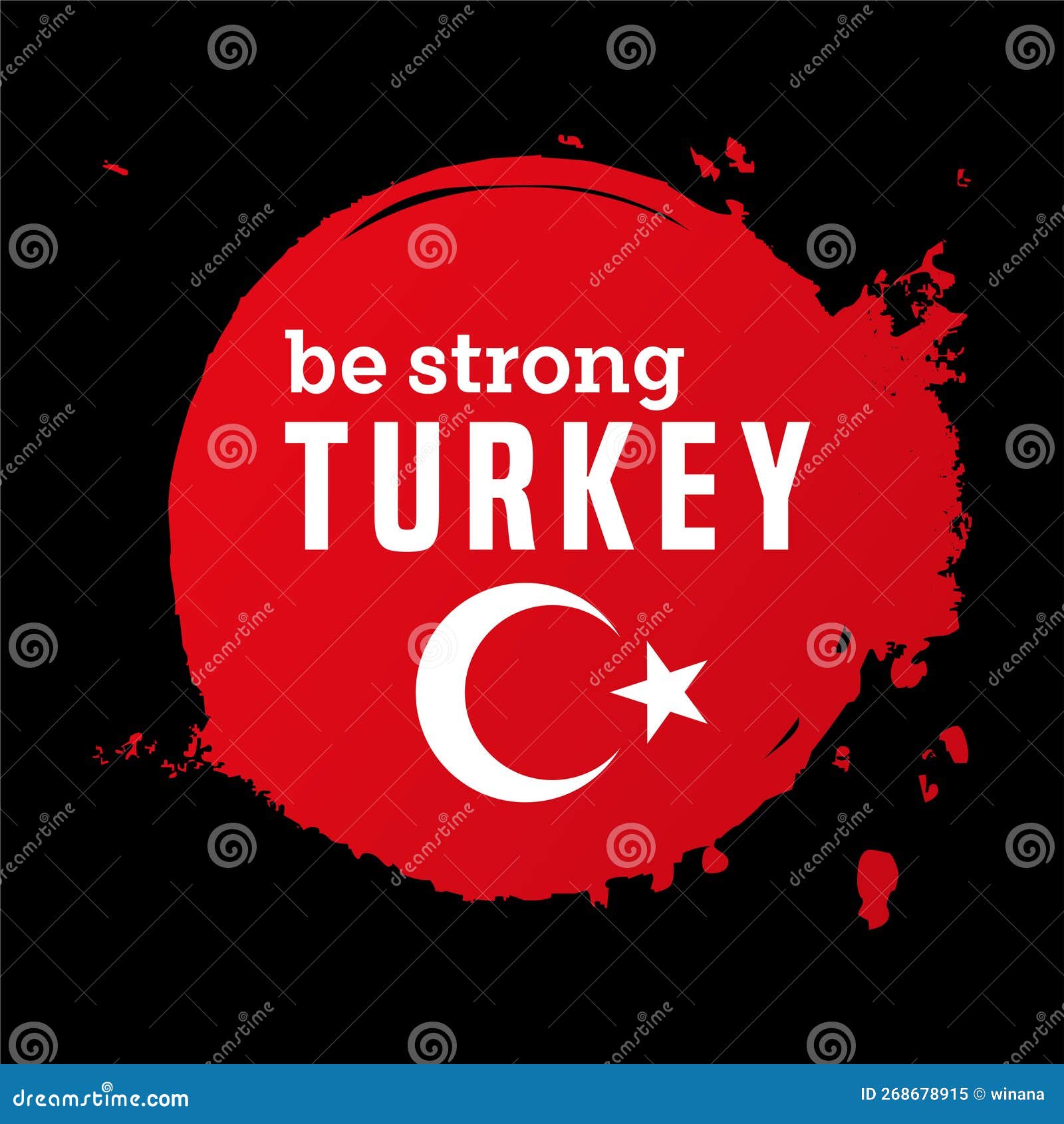 Be Strong Turkey Illustration Template Vector Stock Vector ...
