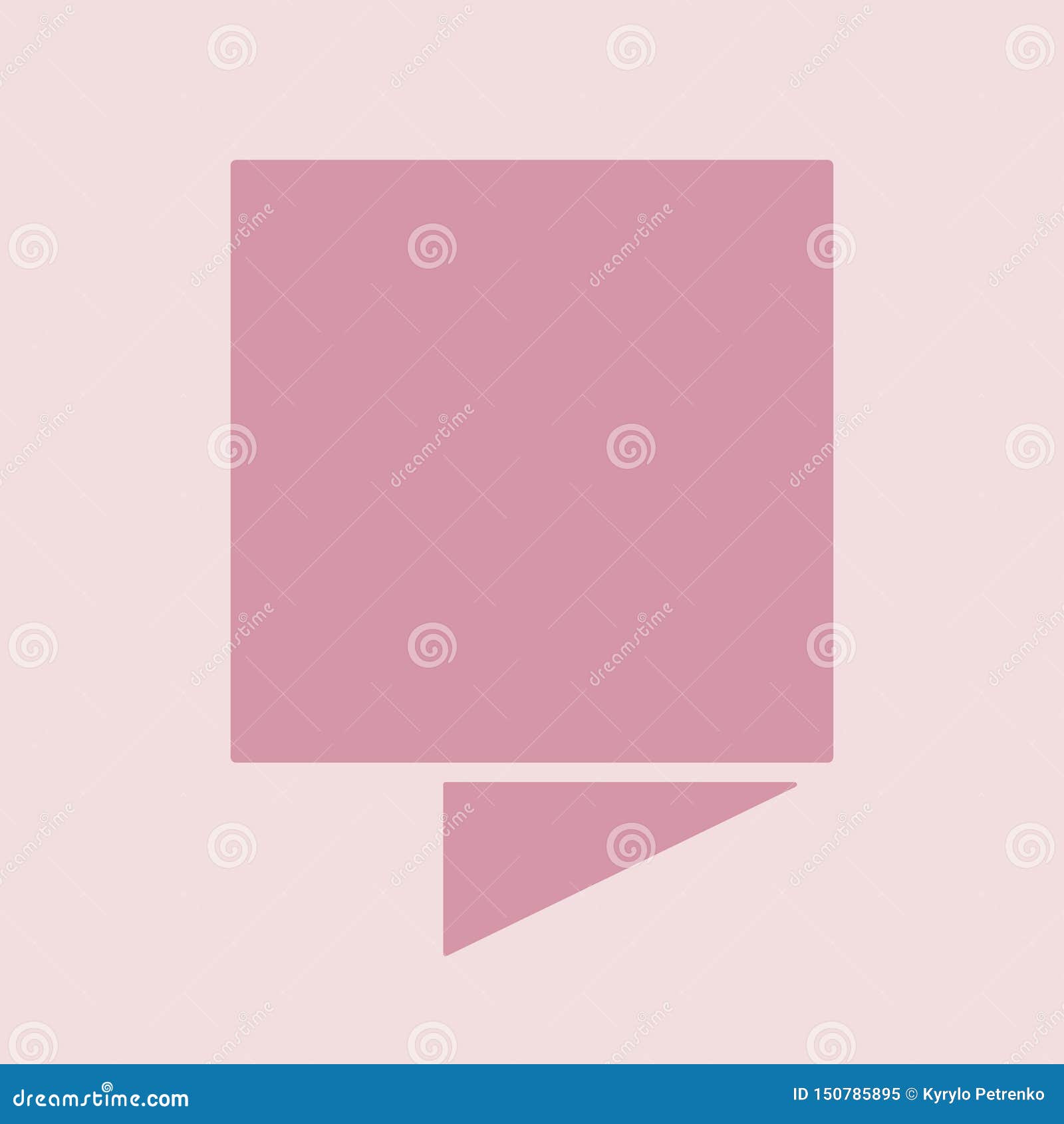 Banner Folded Line Flat Design with Background Stock Vector ...