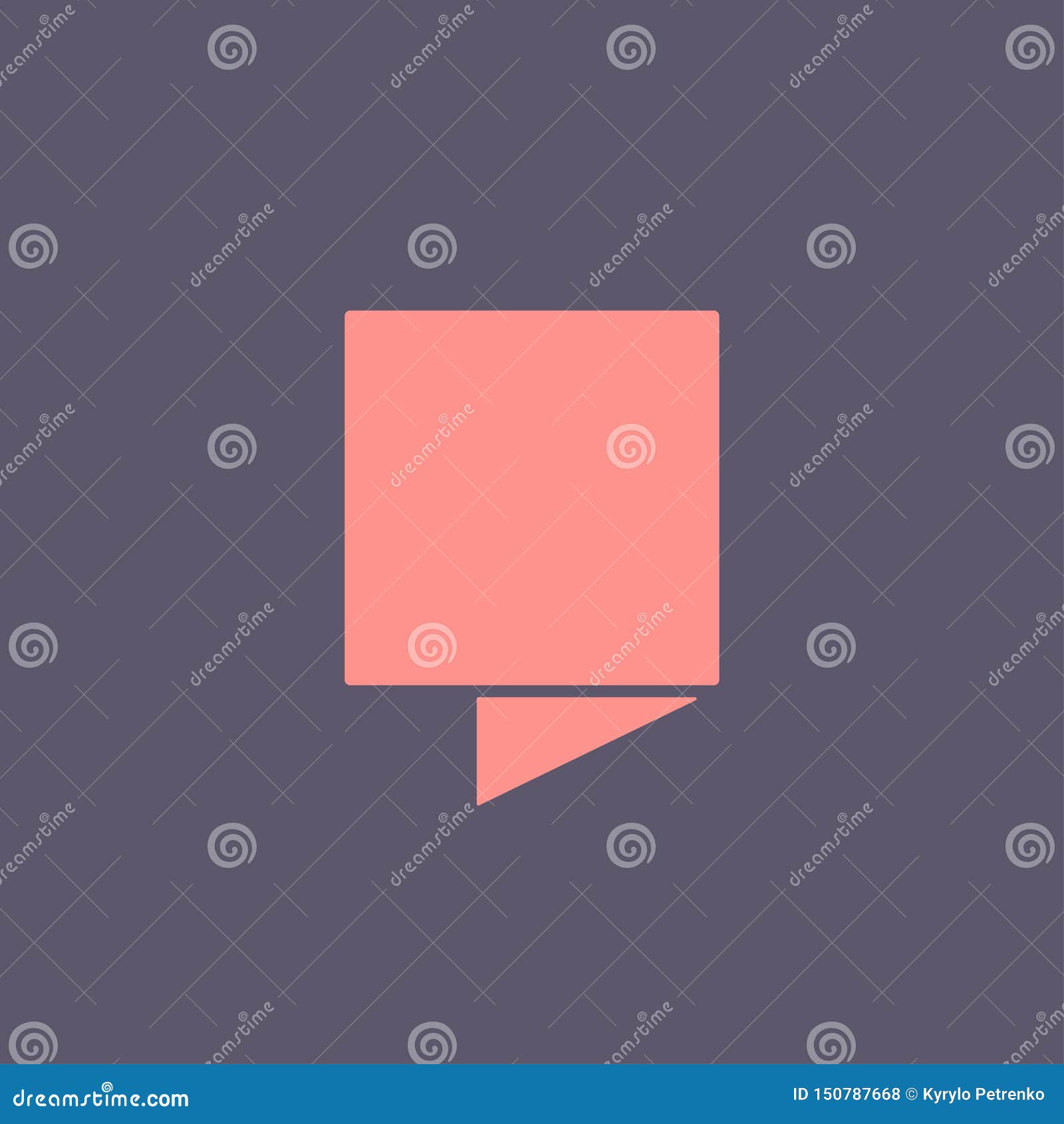 Banner Folded Line Flat Design with Background Stock Vector ...