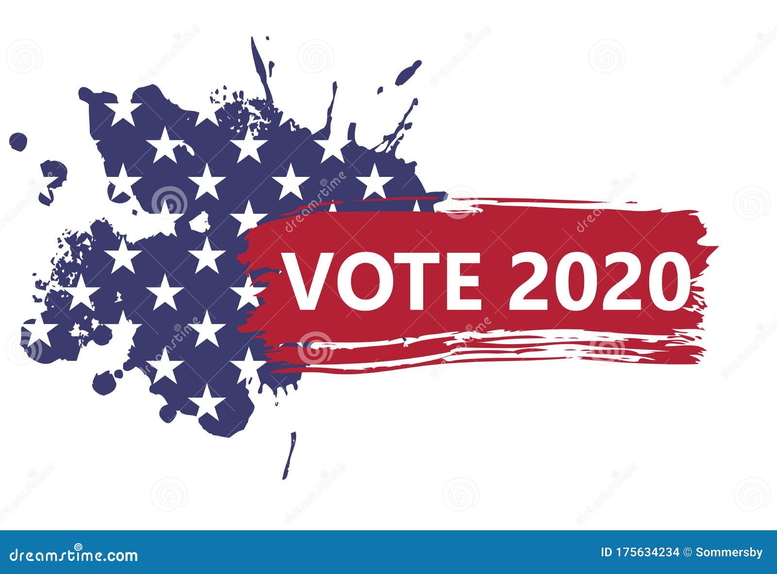 Banner in the Form of an Abstract American Flag with Election 2020 ...