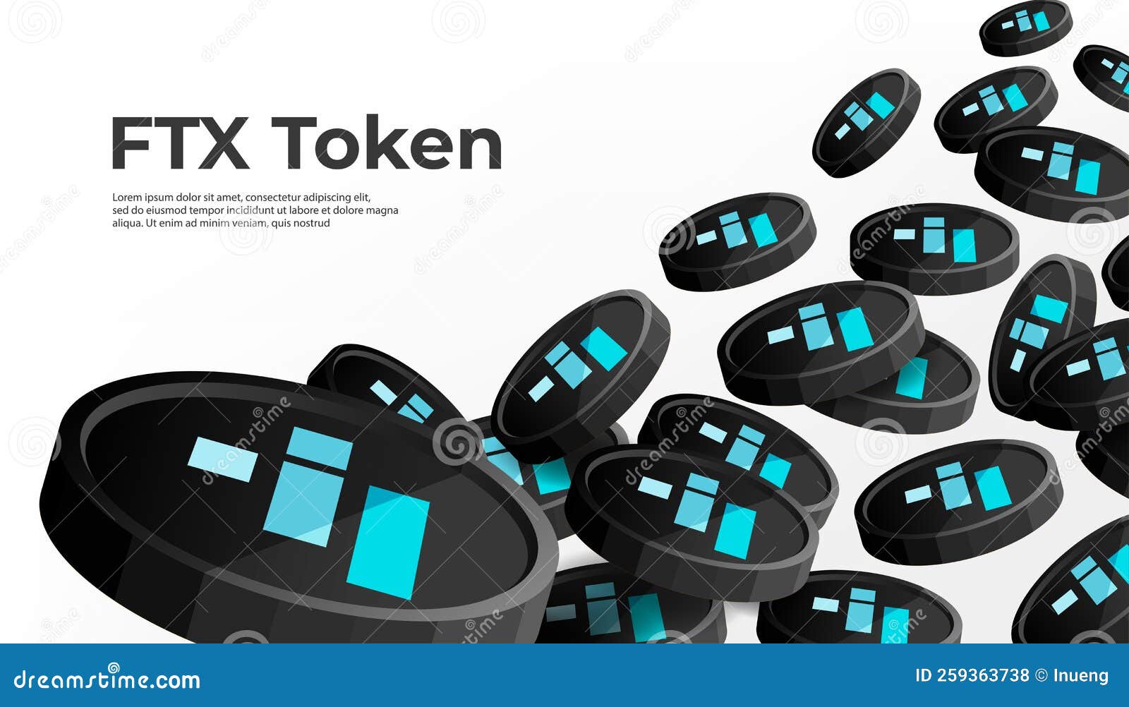 Banner Ftt Token Ftt Ftx. Fundo Do Banner Do Conceito De Criptomoeda ...