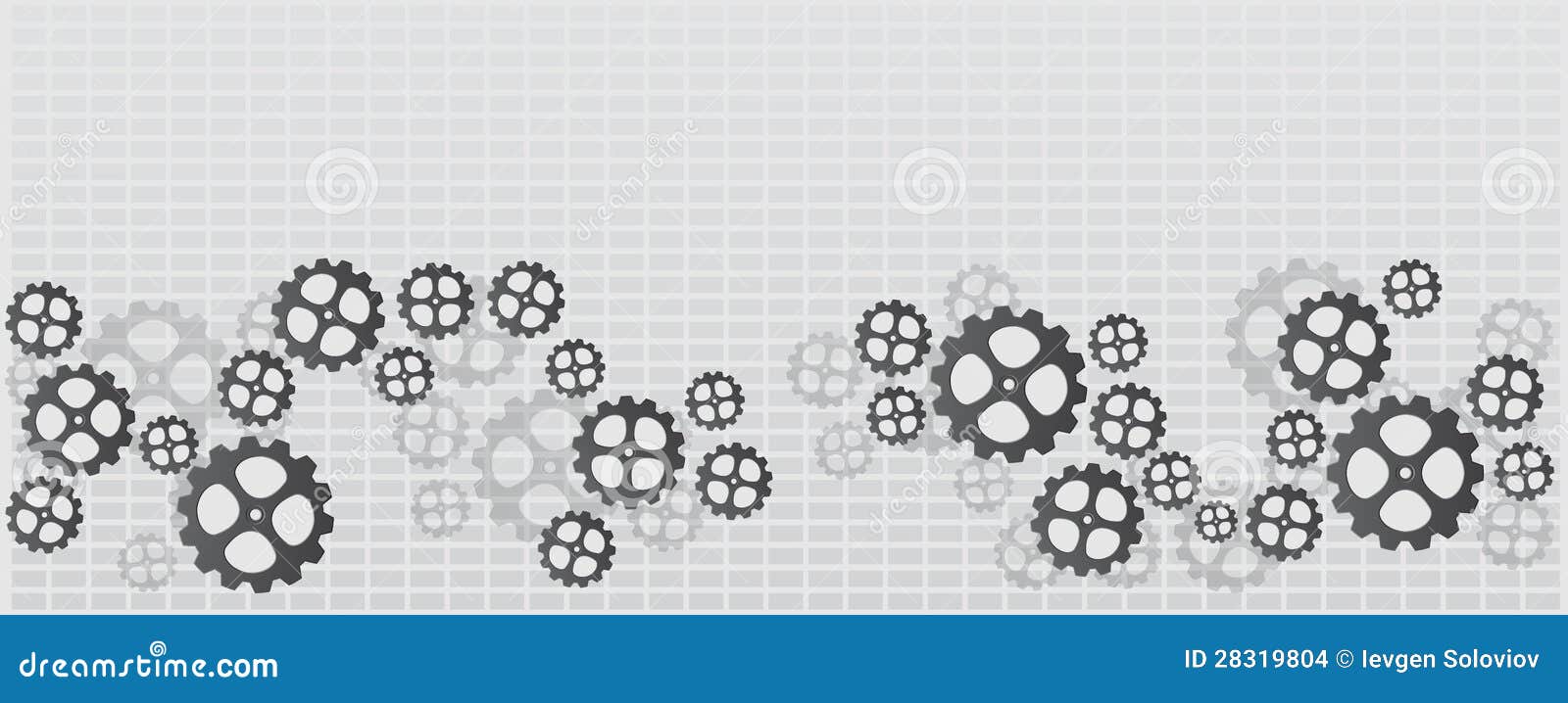 Banner with gears stock vector. Illustration of gear - 28319804