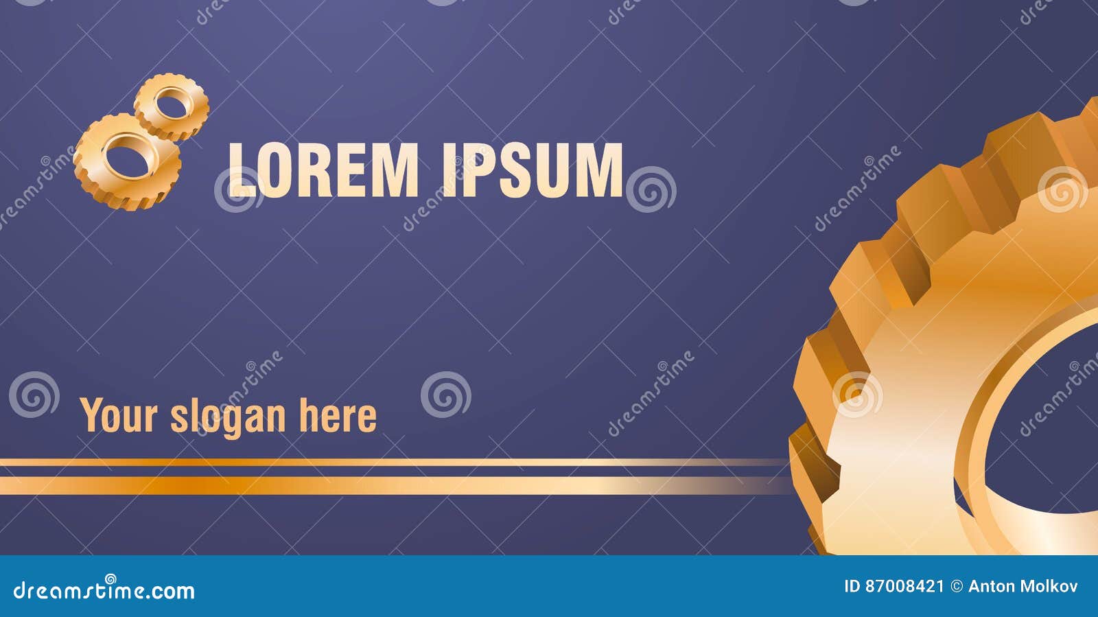 Banner with gears stock vector. Illustration of abstract - 87008421