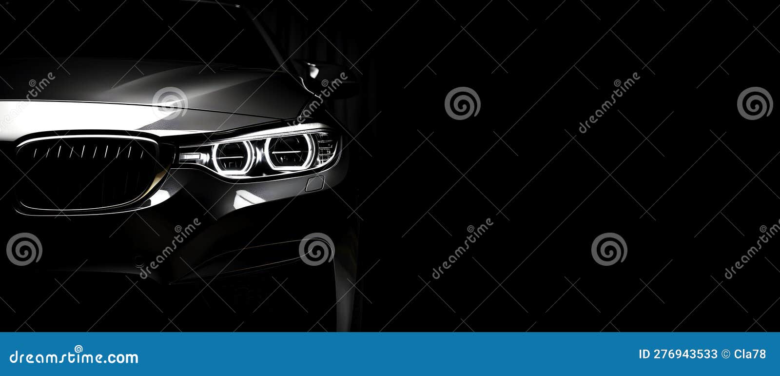 Banner with a Generic Unbranded Black Car, Generative Ai Illustration ...
