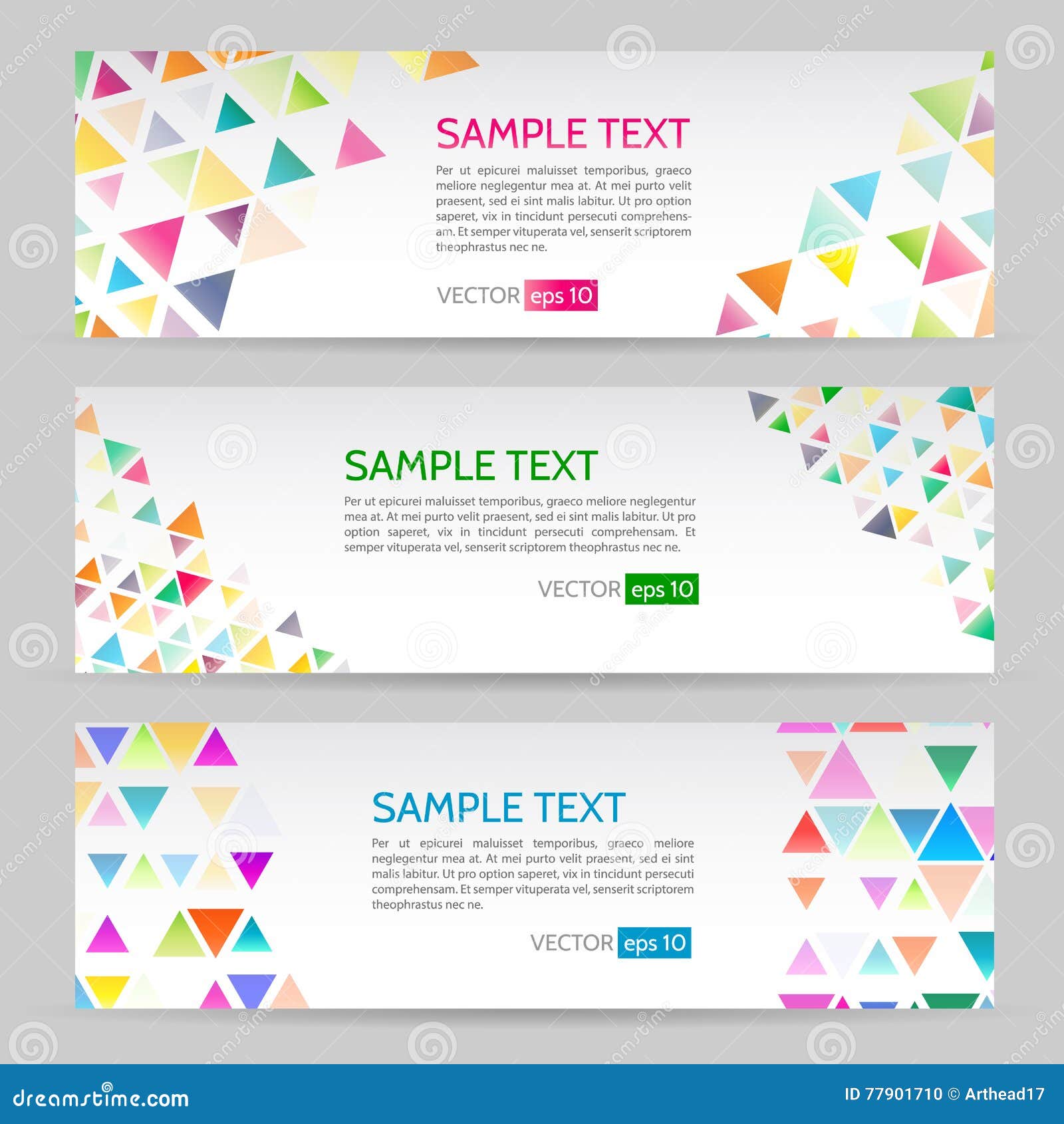 Banner with Geometric Shape Background Stock Vector - Illustration of ...