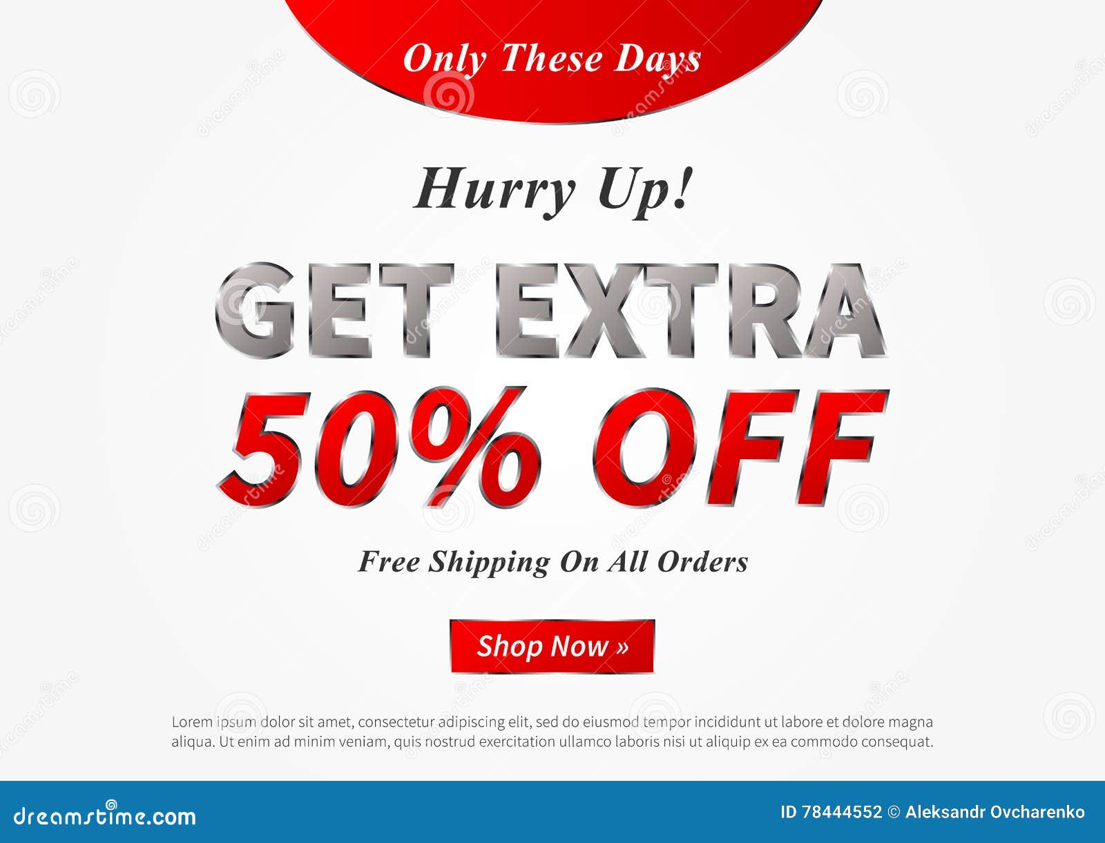 Banner Get Extra 50 Percent Vector Illustration Stock Vector ...