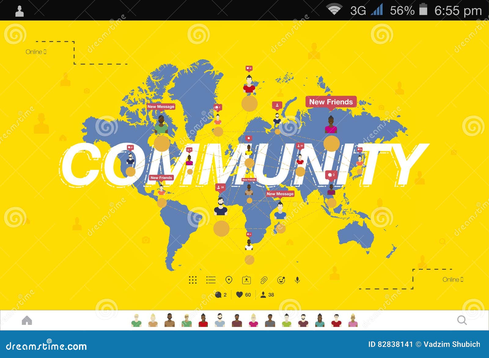 Banner global community stock illustration. Illustration of info - 82838141