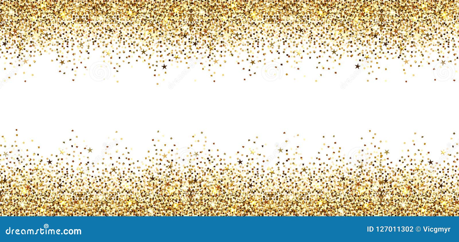 Banner with Gold Sparkles stock vector. Illustration of design - 127011302