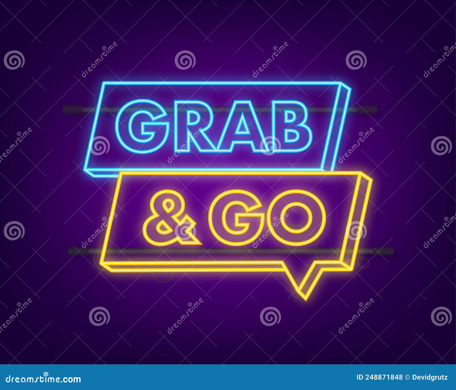 Banner with Grab Go. Fast Money. Vector Illustration Stock Vector ...