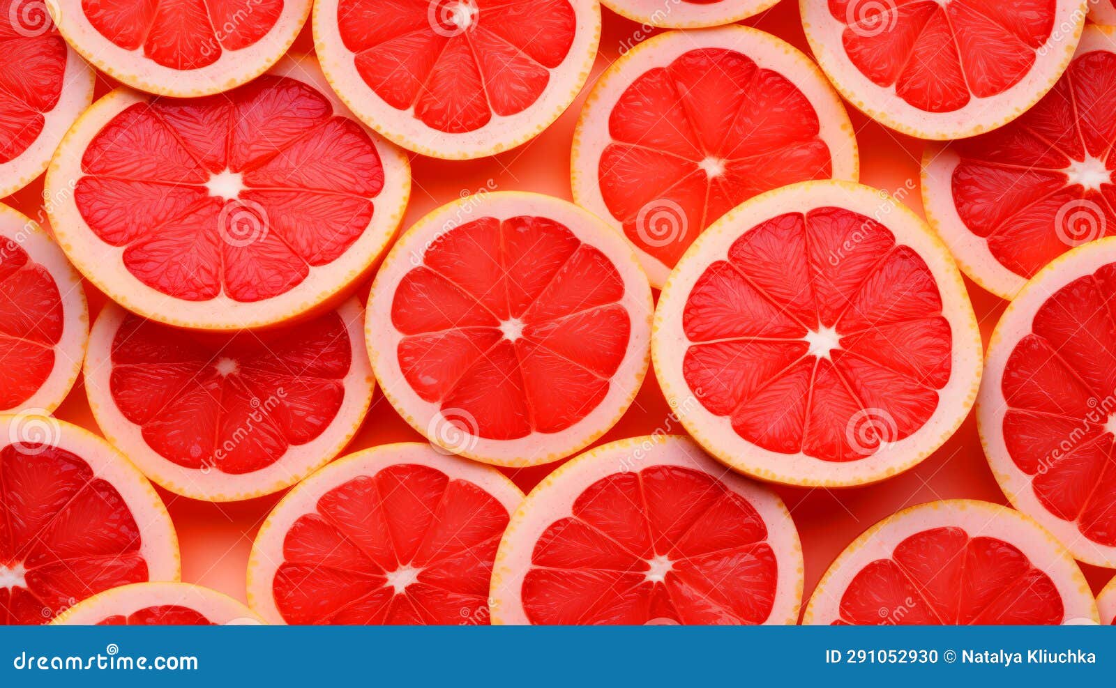 Banner Grapefruits. Fruit Background with Grapefruit Halves. Pattern ...