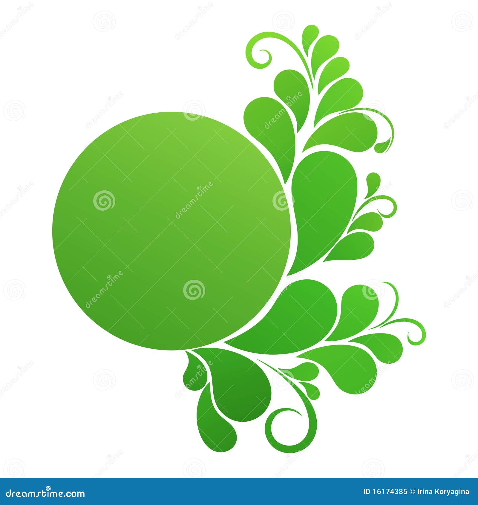 Banner in green colors stock vector. Illustration of circle - 16174385