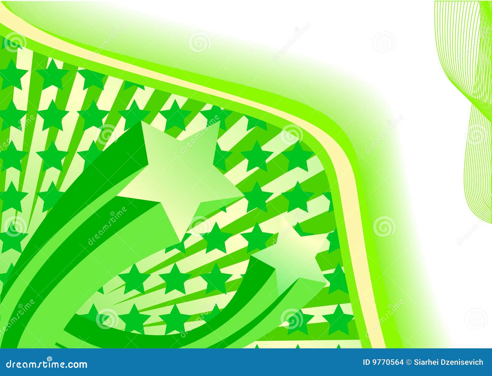 Banner with green stars stock vector. Illustration of energy - 9770564