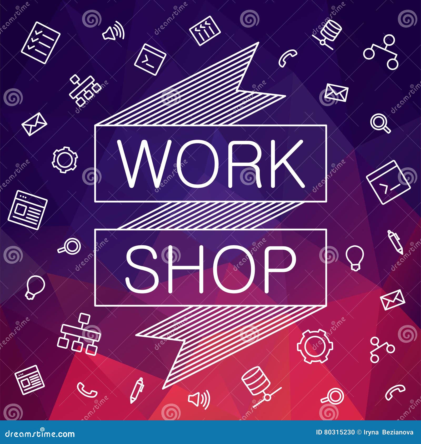 Banner for Hackathon, Workshop Stock Illustration - Illustration of ...