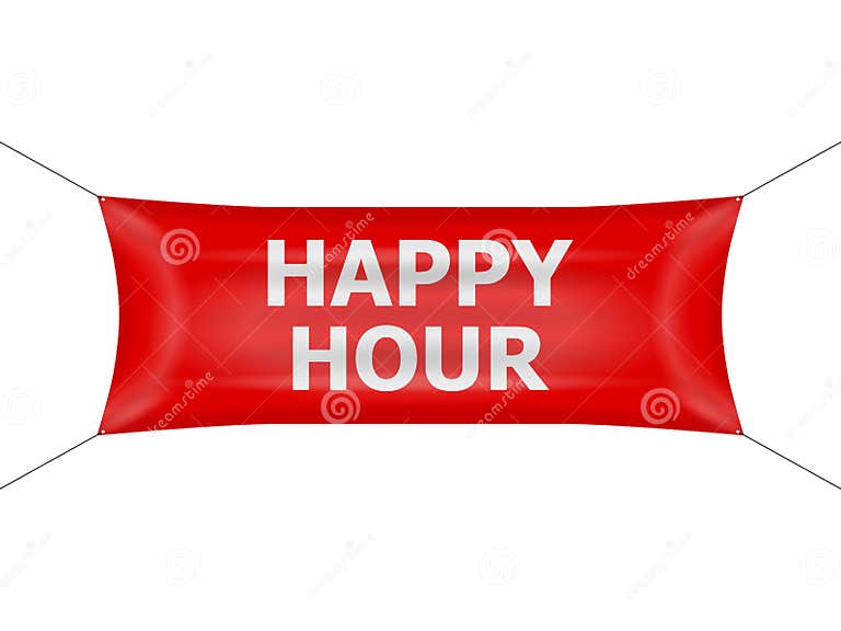 Banner happy hour stock vector. Illustration of signboard - 187619159
