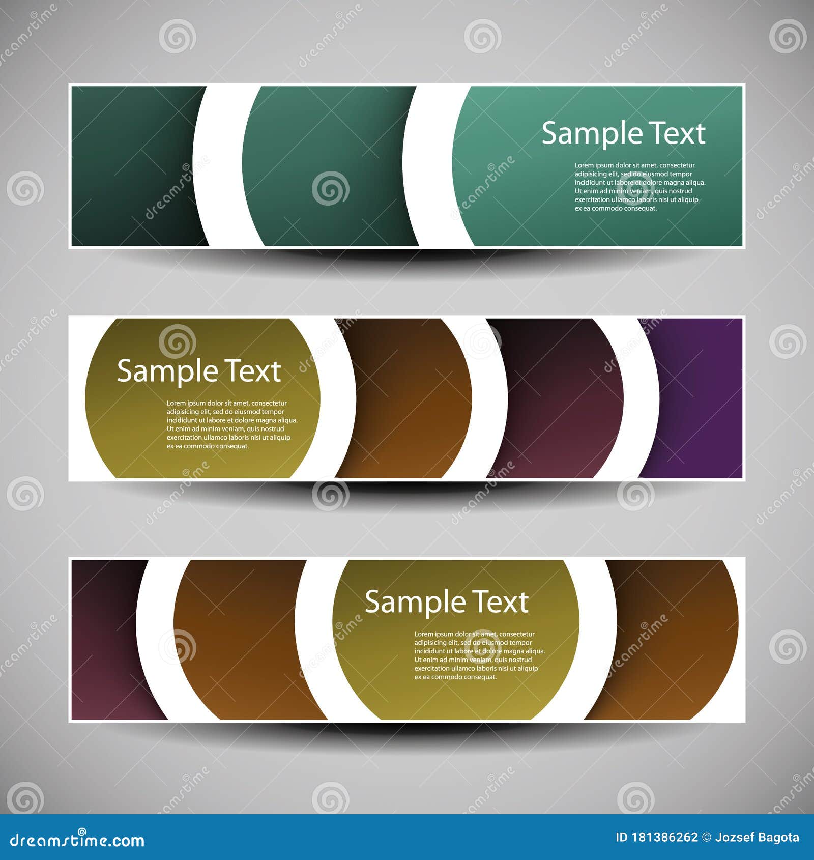 Banner or Header Designs with Abstract Circular Pattern Stock Vector ...