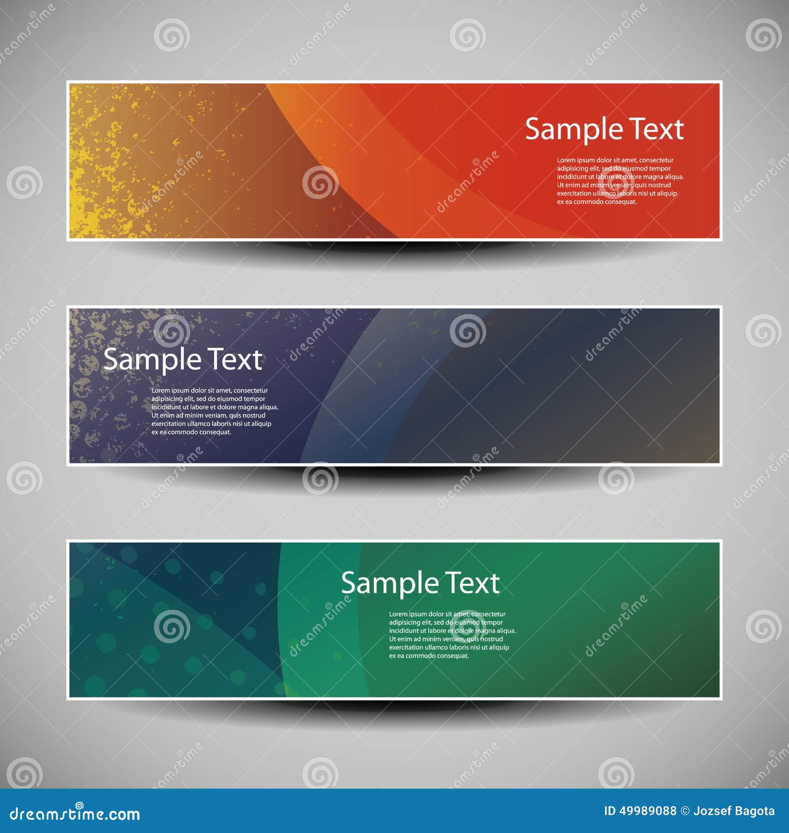 Banner or Header Designs with Abstract Colorful Grungy Pattern Stock ...