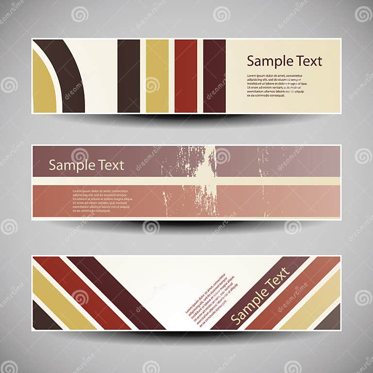 Banner or Header Designs with Abstract Patterns Stock Vector ...