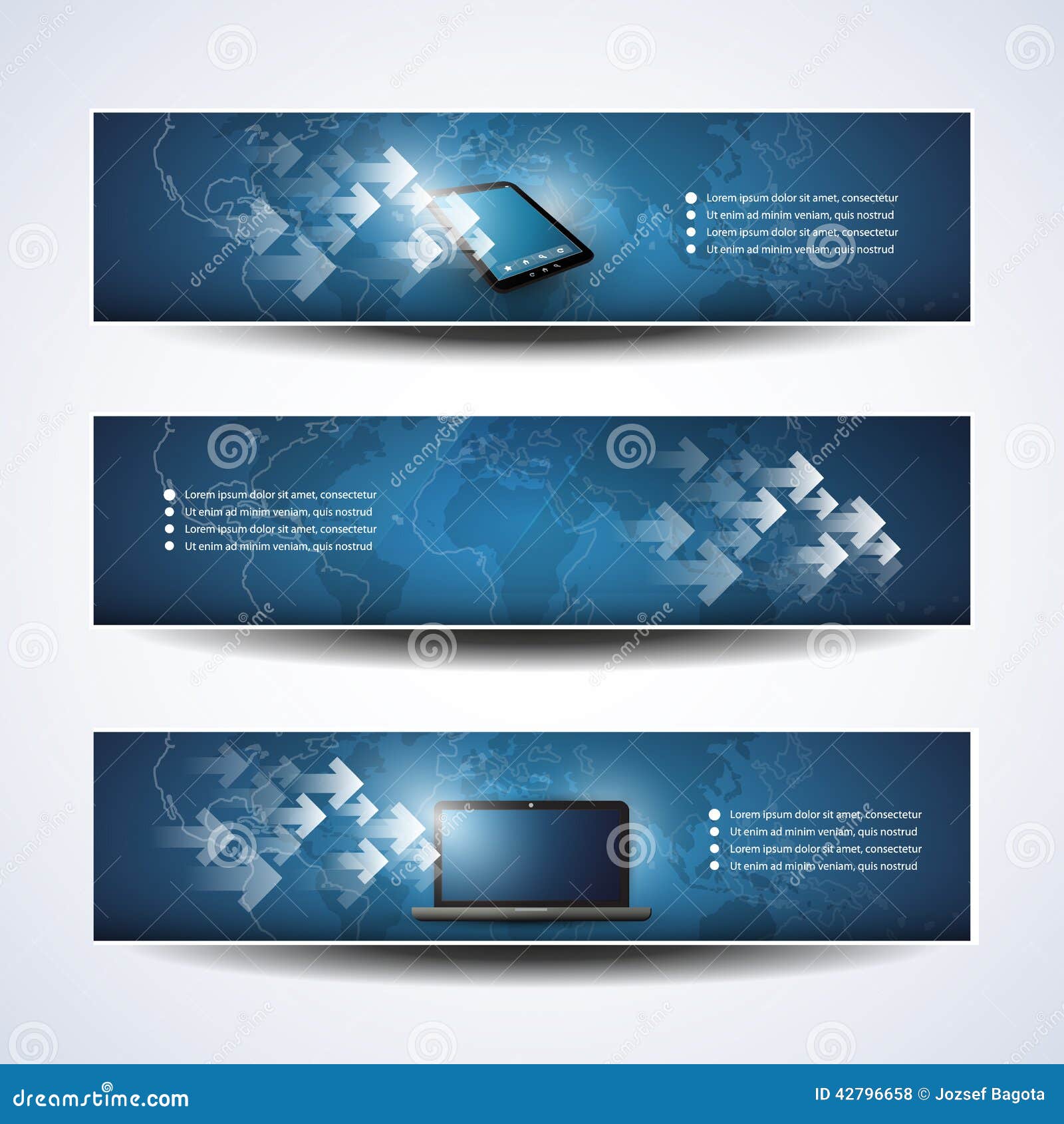 Banner or Header Designs, Cloud Computing, Network Stock Vector ...