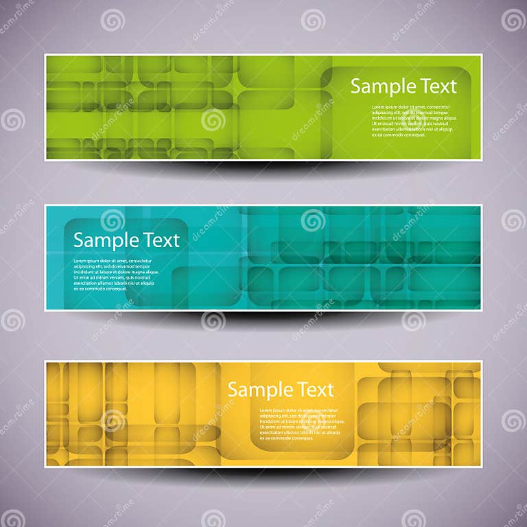 Banner or Header Designs with Colorful Abstract Background Stock Vector ...