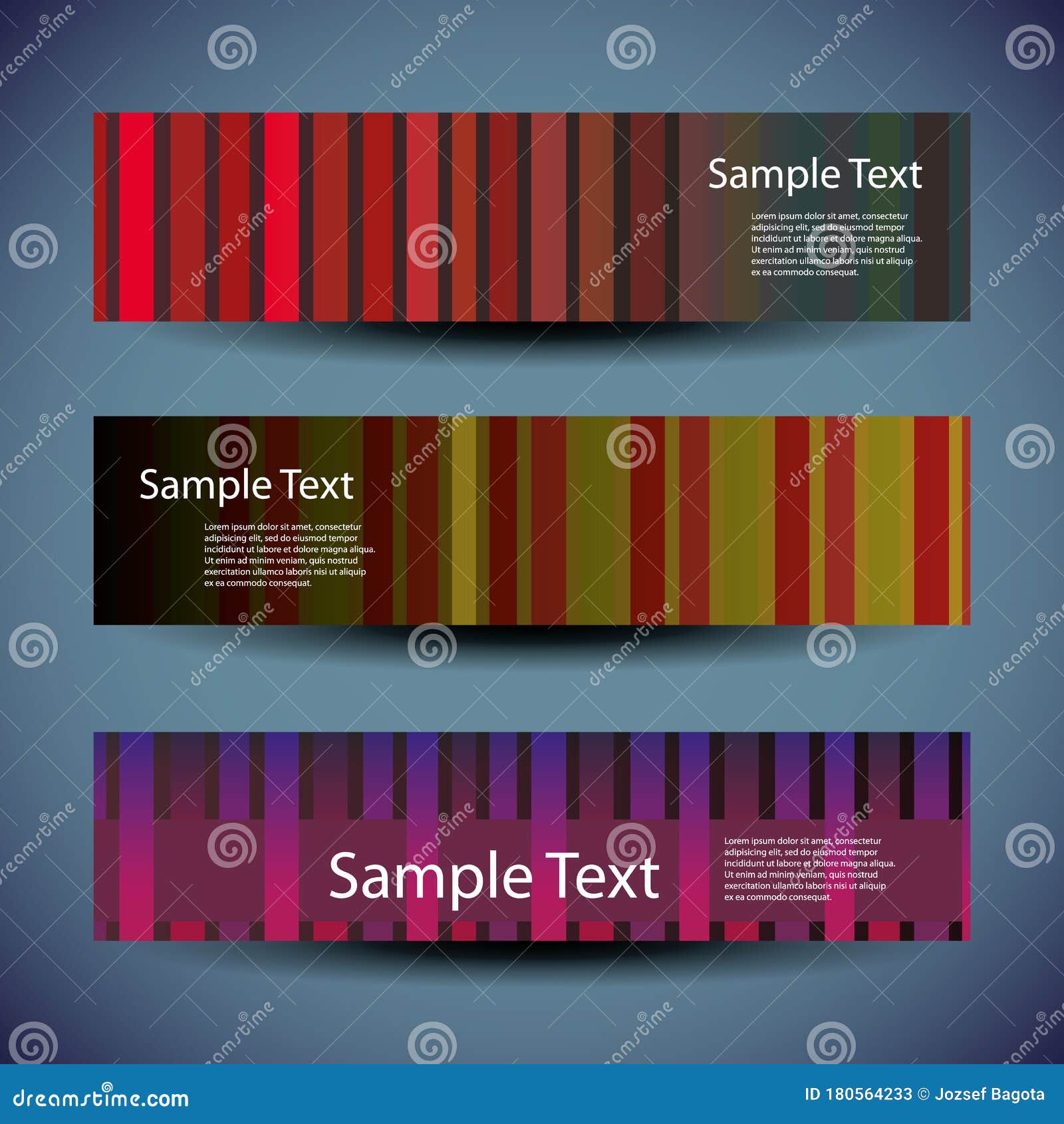 Banner or Header Designs with Striped Pattern Stock Vector ...