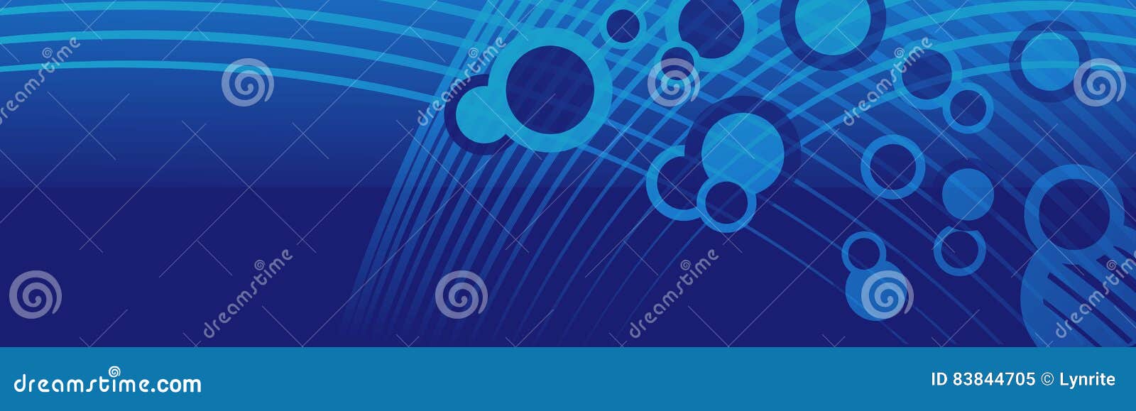 Banner Header Space Bubbles Blue Stock Illustration - Illustration of ...