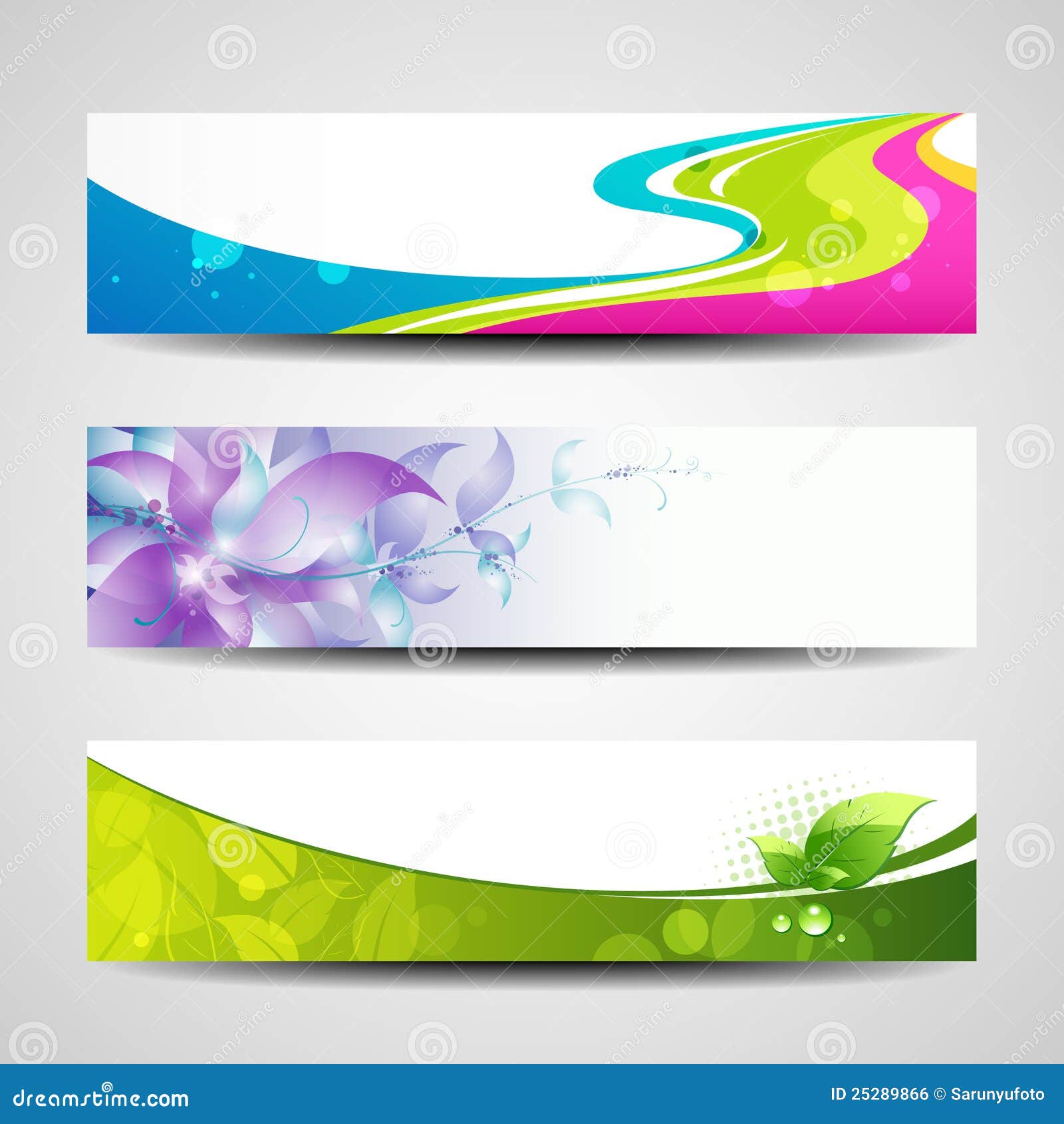 Banner headers stock illustration. Illustration of colorful - 25289866