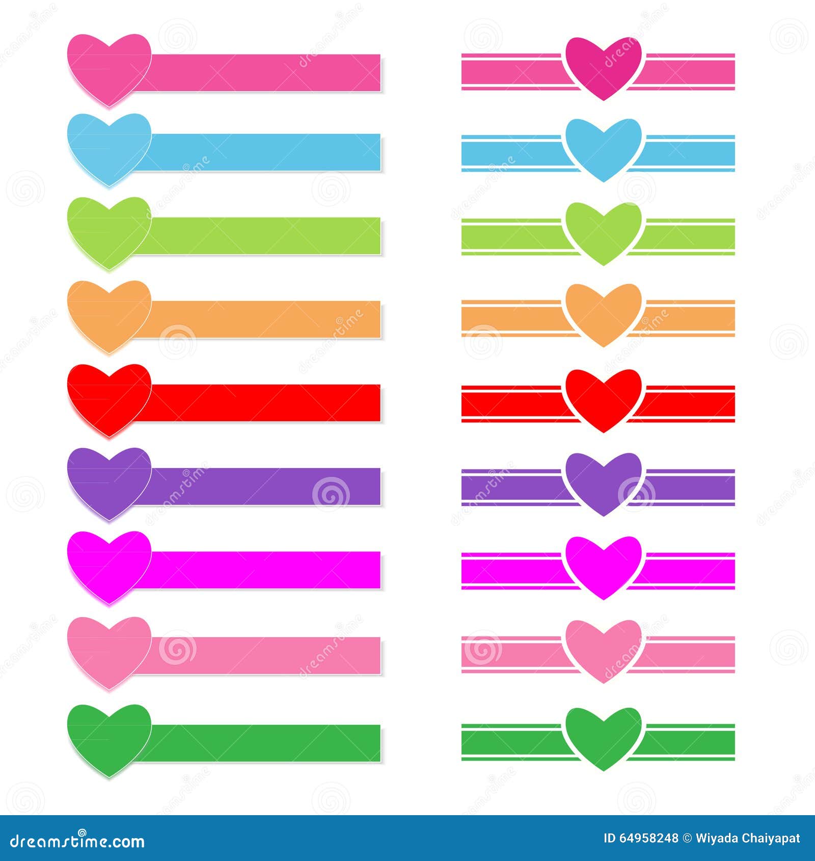Banner heart vector stock vector. Illustration of card - 64958248