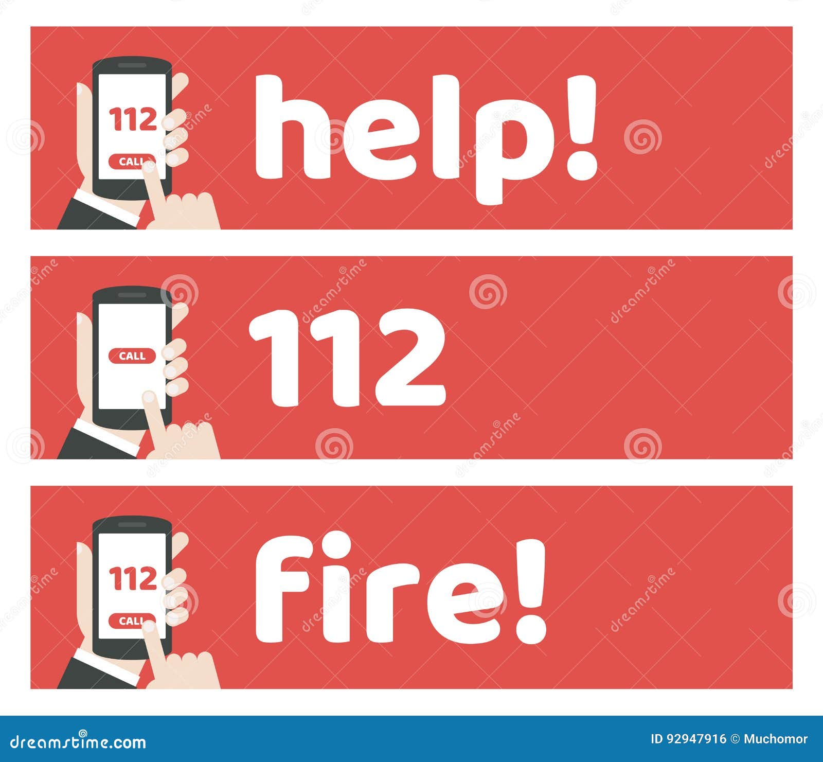 Banner Help Concept on Red Background Stock Illustration - Illustration ...