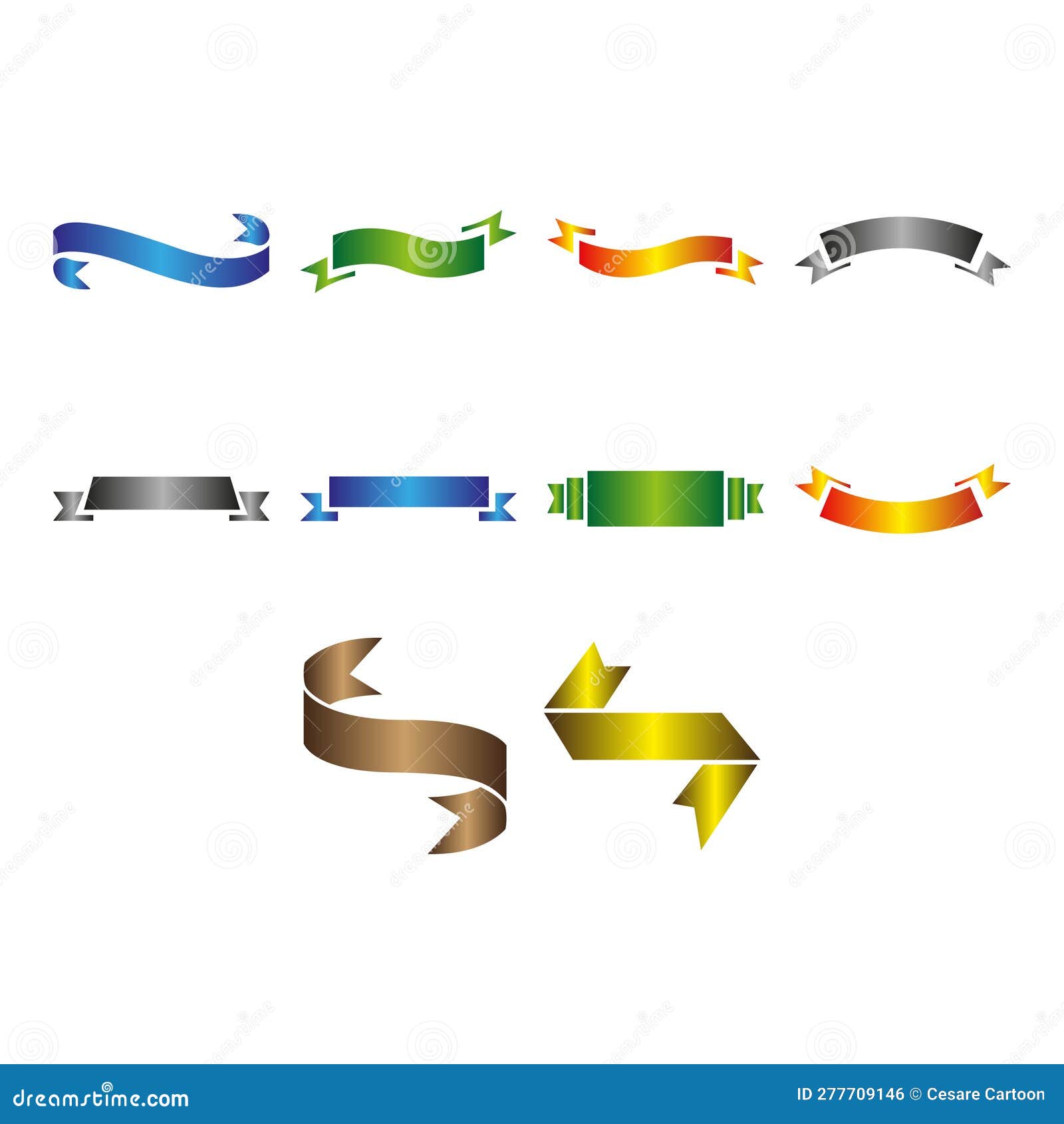 Banner icon set stock vector. Illustration of cartoon - 277709146