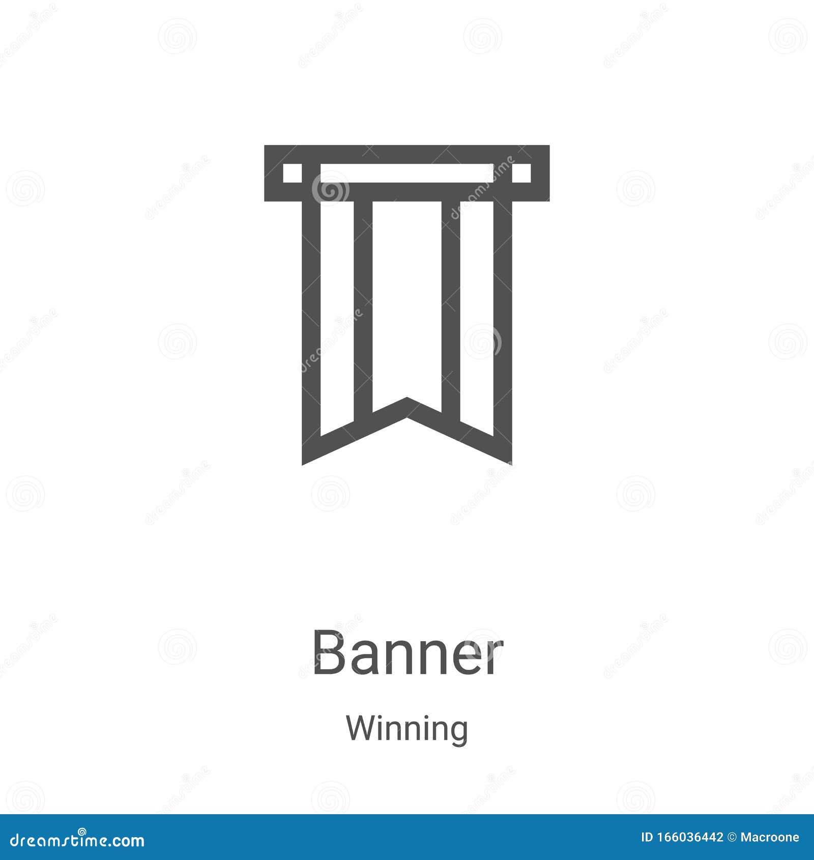 Banner Icon Vector from Winning Collection. Thin Line Banner Outline ...