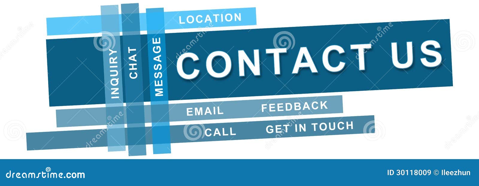 Contact Us Blue Strips stock illustration. Illustration of phone - 30118009
