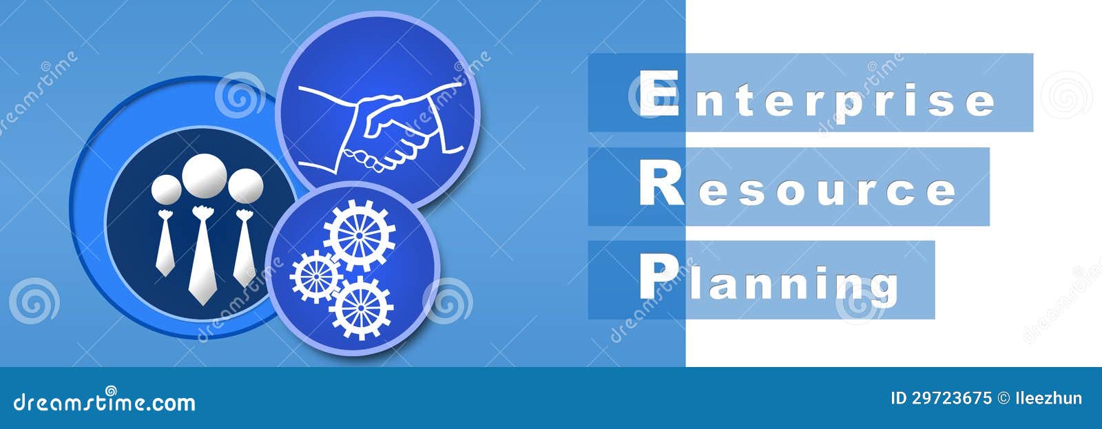ERP Blue Banner stock illustration. Illustration of conceptual - 29723675