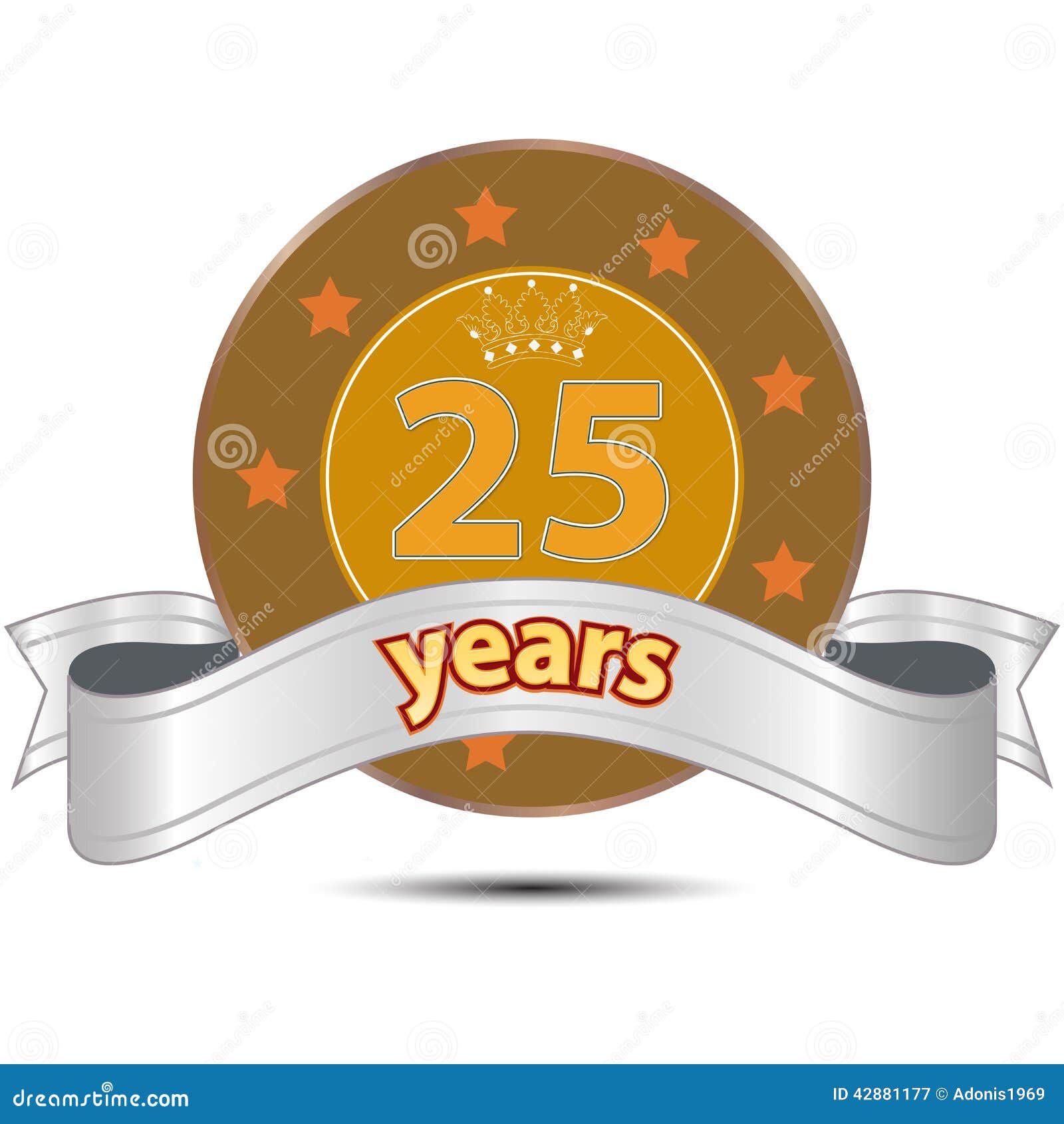 Banner 25 jaar de dienst stock illustratie. Illustration of zaken ...