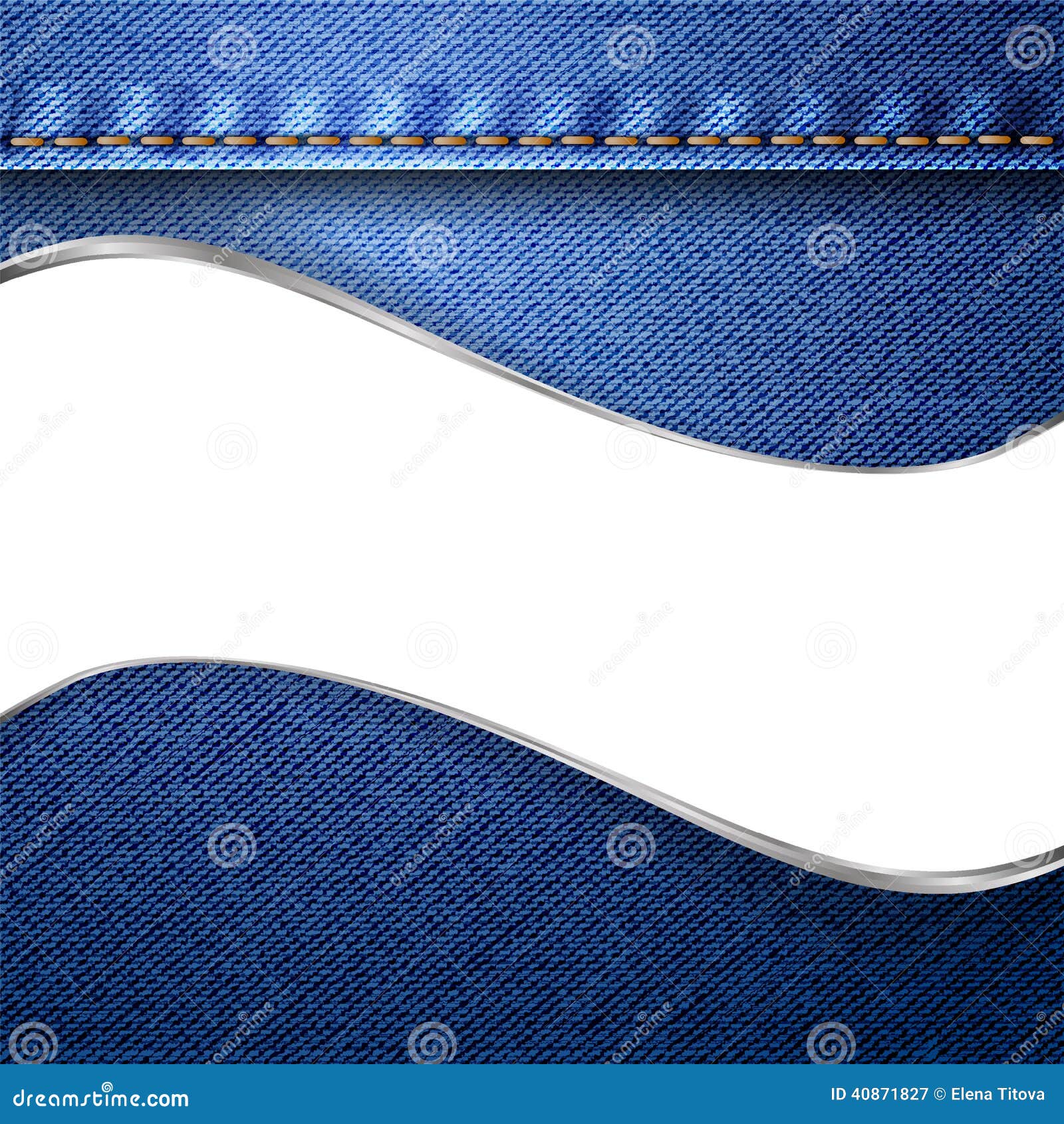 Banner on jeans background stock vector. Illustration of decoration ...