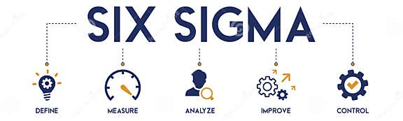 Banner of Lean Six Sigma Web Icon Vector Illustration Concept for ...