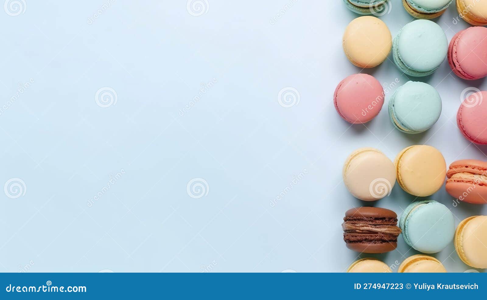 Banner with Macarons. Copy Space, Background Stock Illustration ...