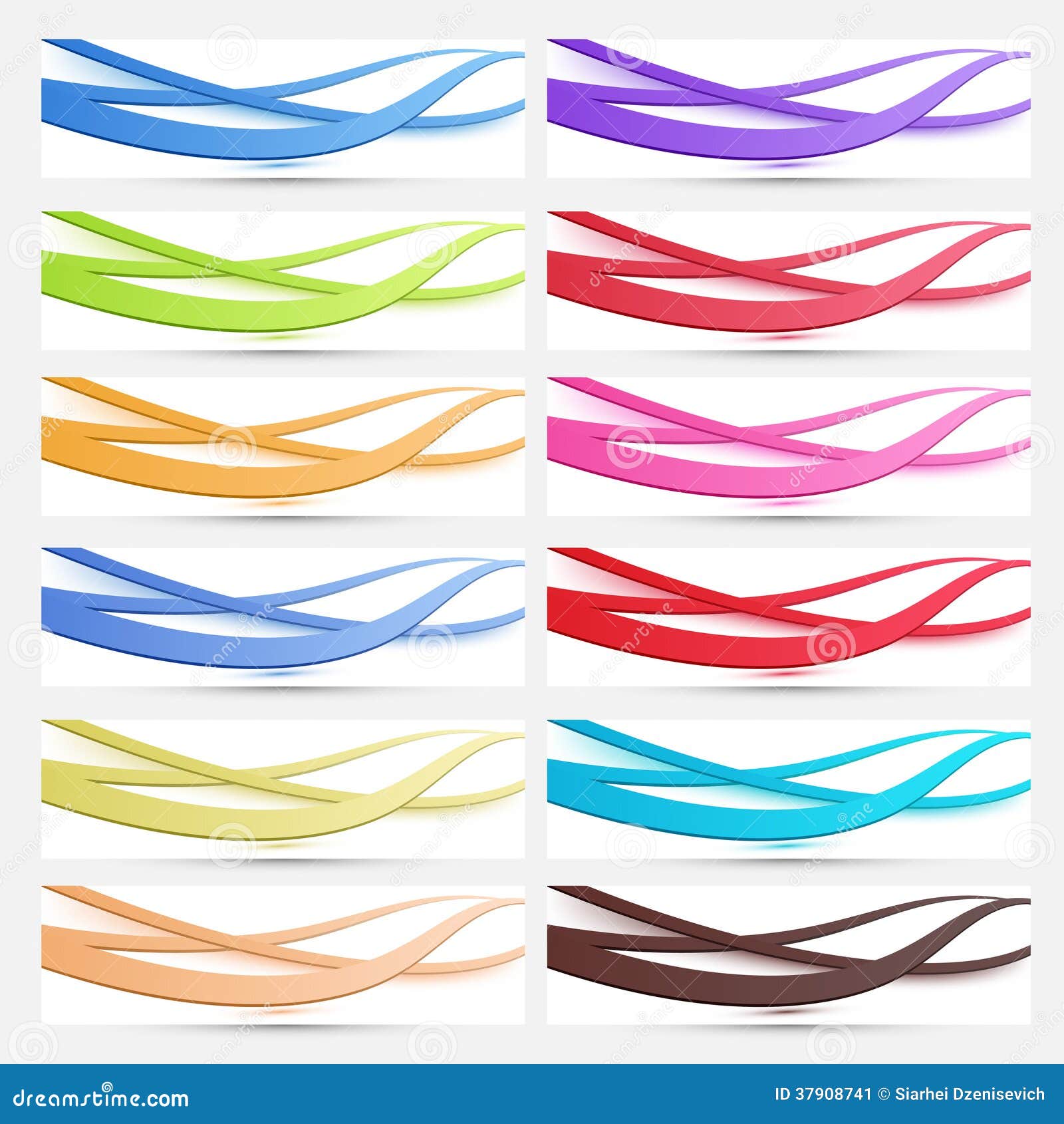 Banner in Many Colors - Collection Stock Vector - Illustration of ...