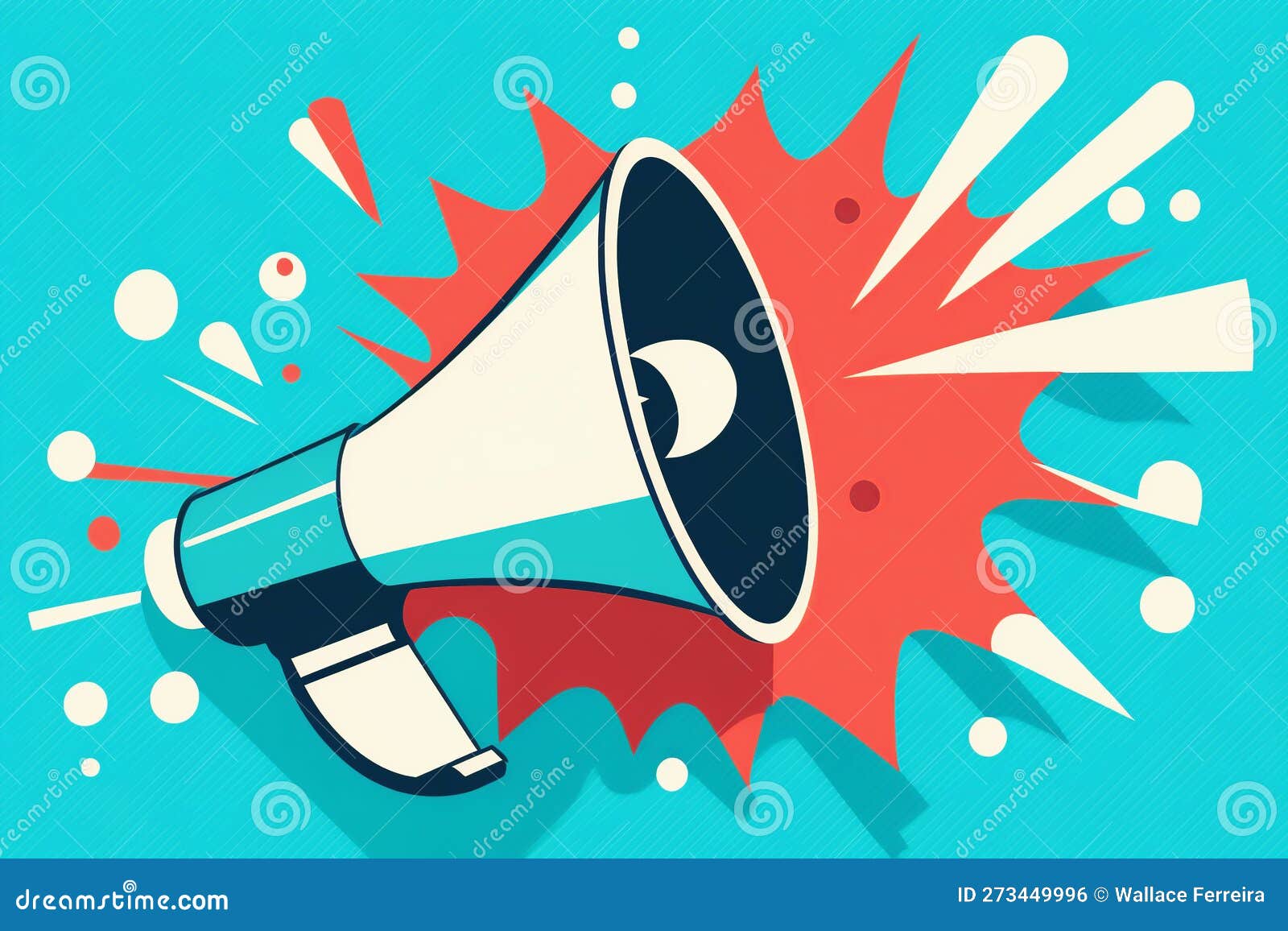 Banner with Megaphone for Announcements. Generative AI. Stock ...